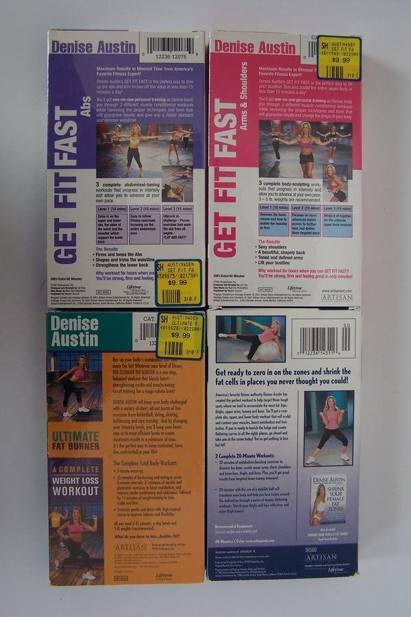 Denise Austin Exercise Workout VHS Video Lot