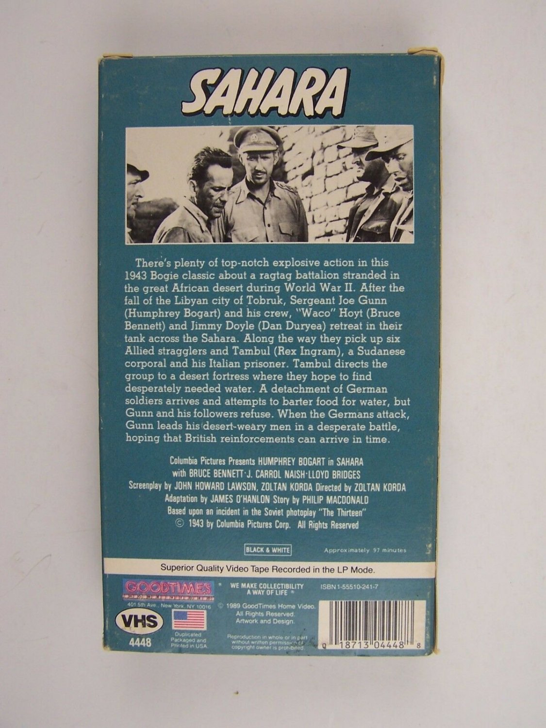 Sahara VHS Humphrey Bogart
