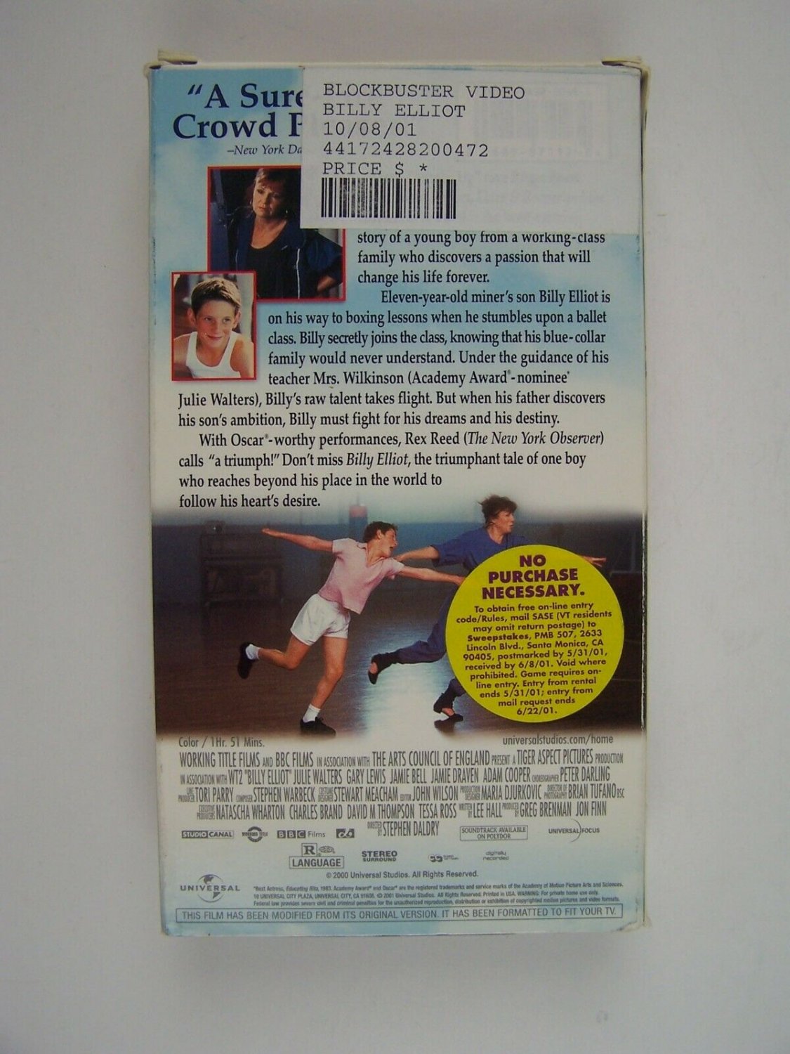 Billy Elliot VHS Video Tape