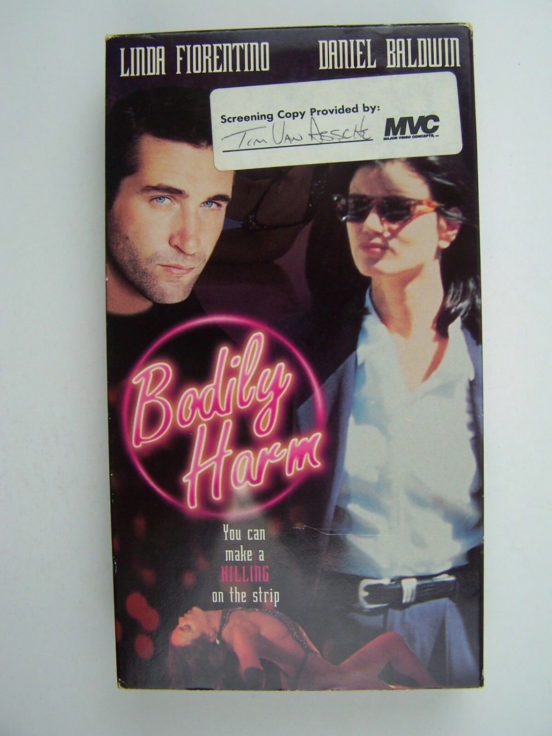 Bodily Harm VHS Video Promo Screener Linda Fiorentino Daniel Baldwin ~RARE