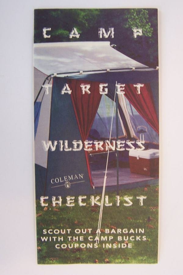 Camp Target Wilderness Checklist Brochure Vintage