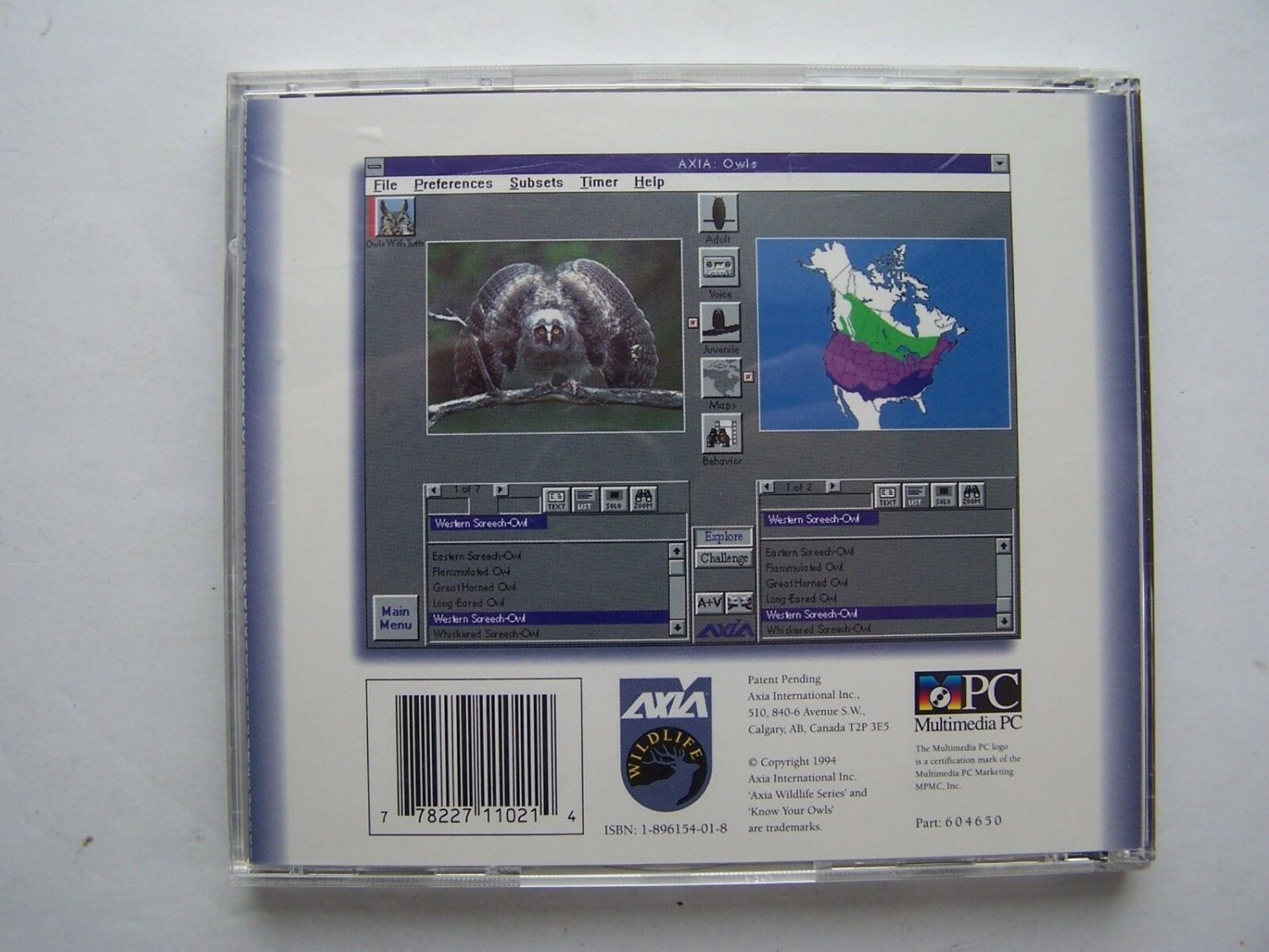 Know Your Owls, Birds Of Prey Vol 1 Multimedia PC CDROM 1995 Axia ...