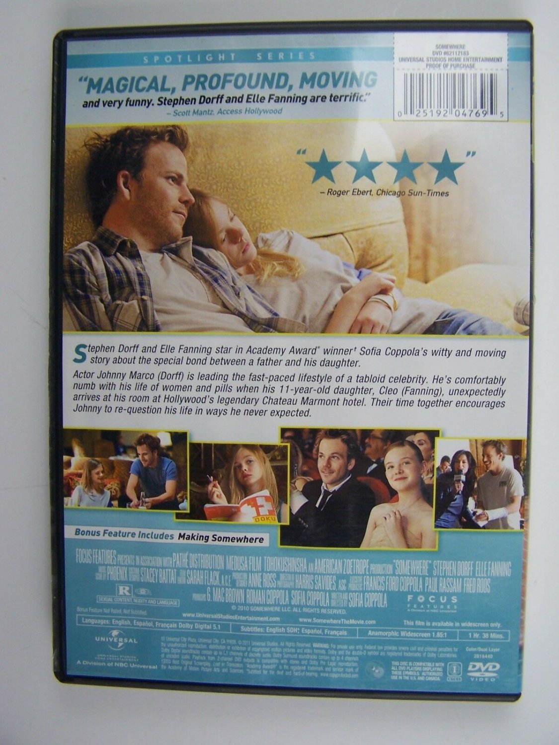 Somewhere DVD Elle Fanning