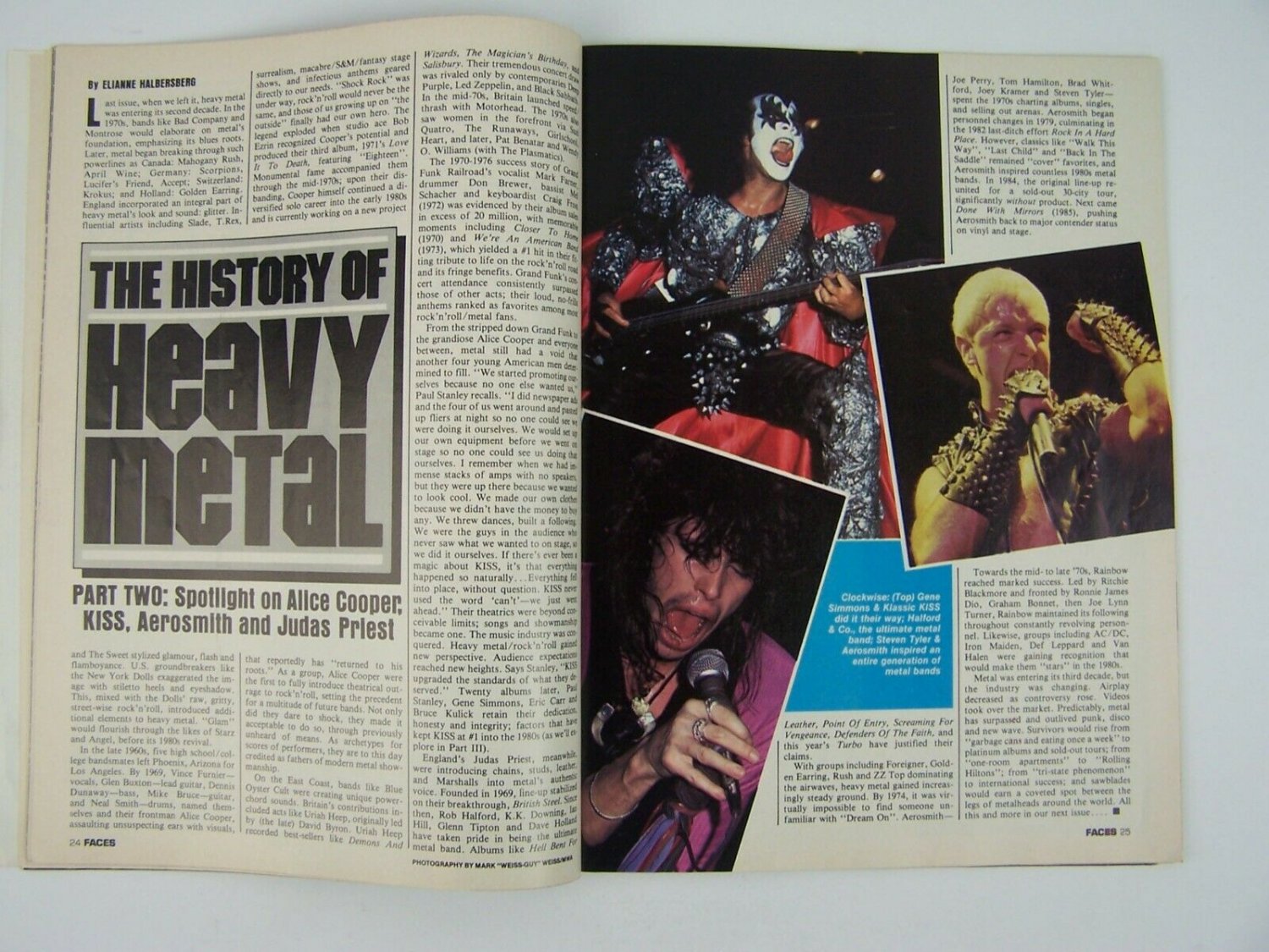 FACES Rocks Magazine October 1986 Vintage 1980s Heavy Metal Photo Magazine