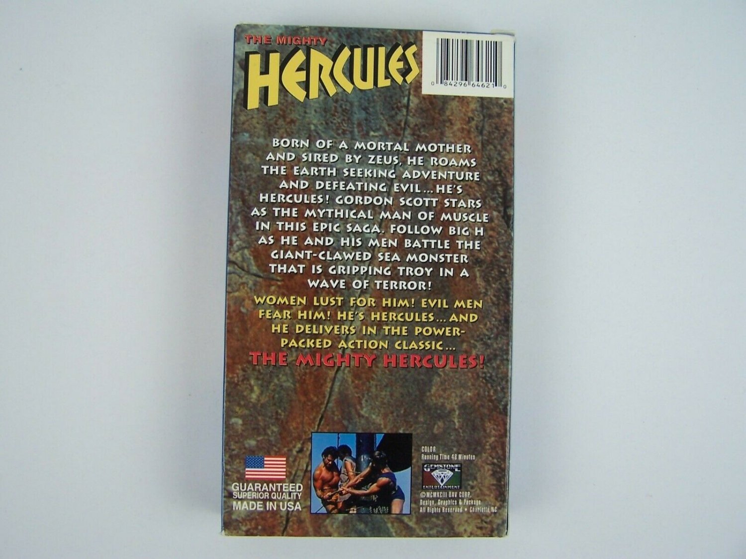 The Mighty Hercules VHS Video Tape Gordon Scott Cult Classic