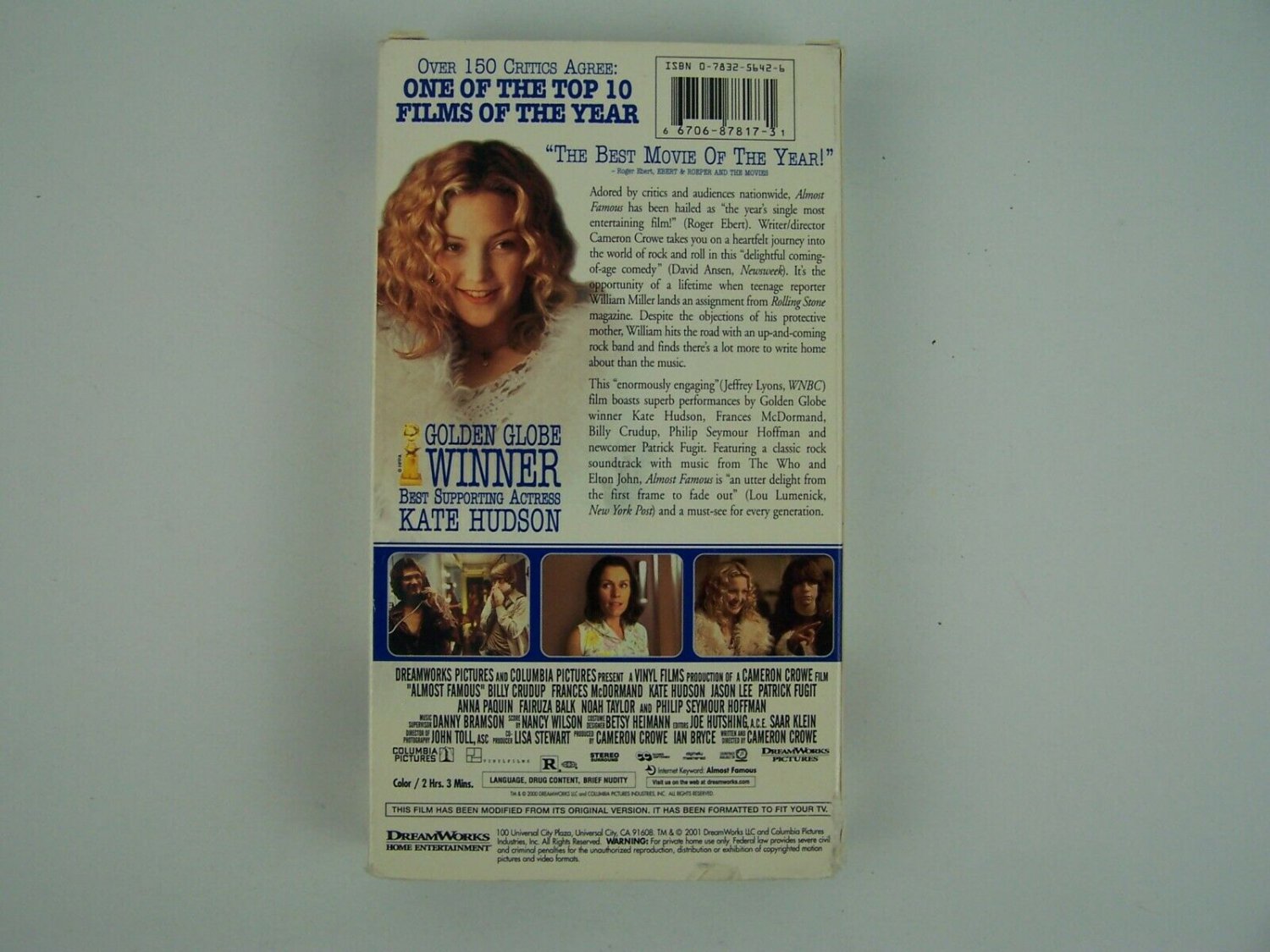 Almost Famous VHS Video Tape