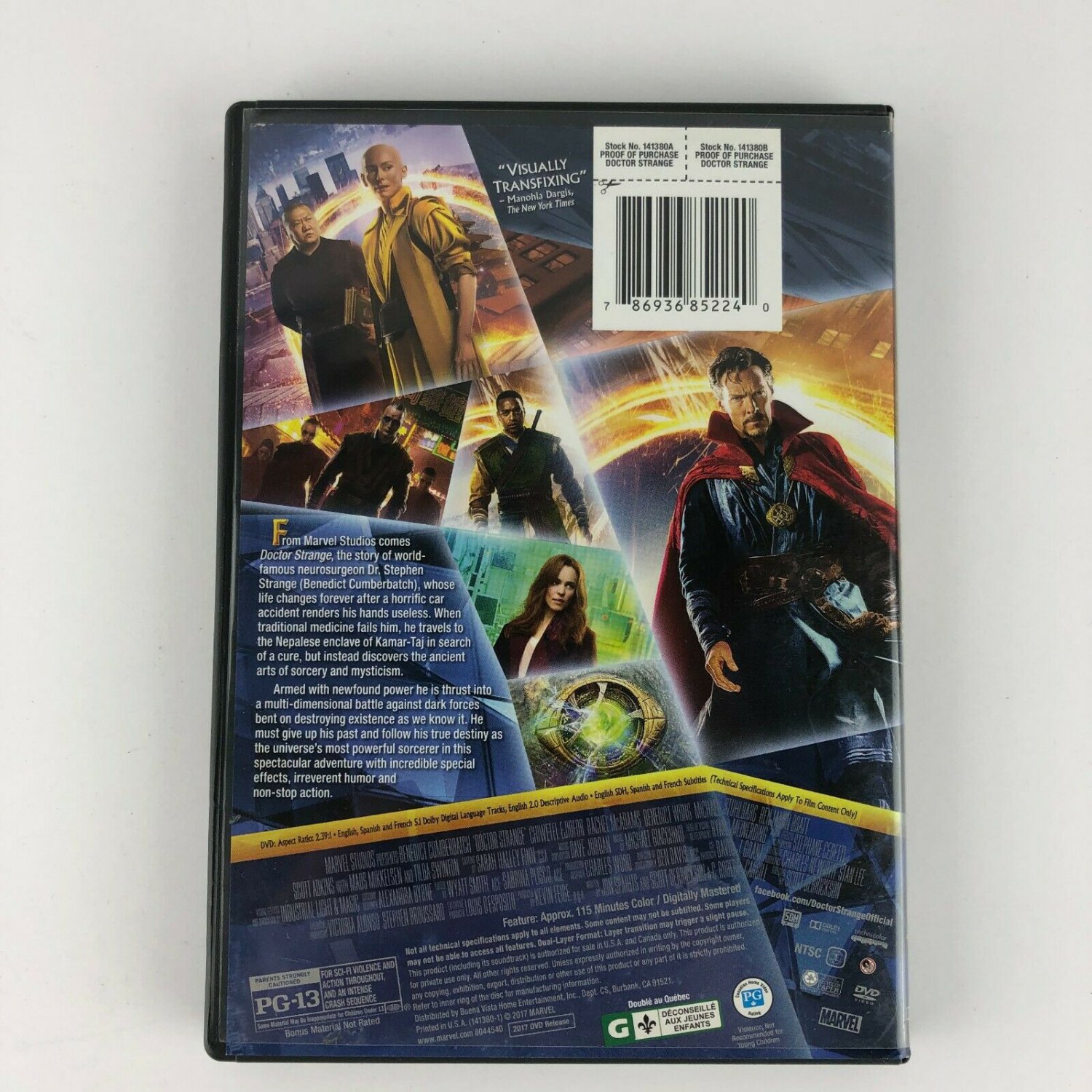 Doctor Strange DVD Benedict Cumberbatch, Chiwetel Ejiofor, Rachel McAdams