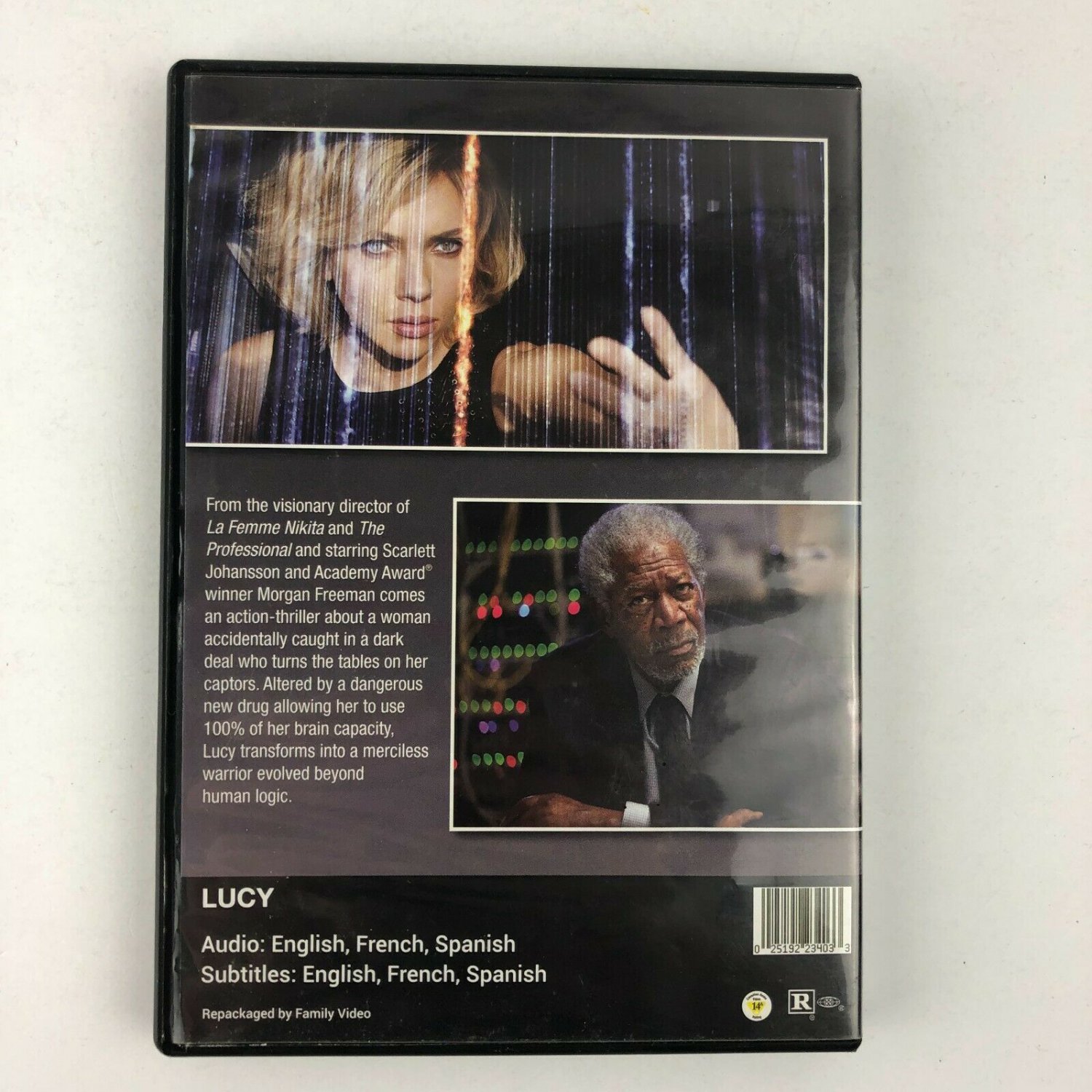 Lucy DVD Scarlett Johansson, Morgan Freeman