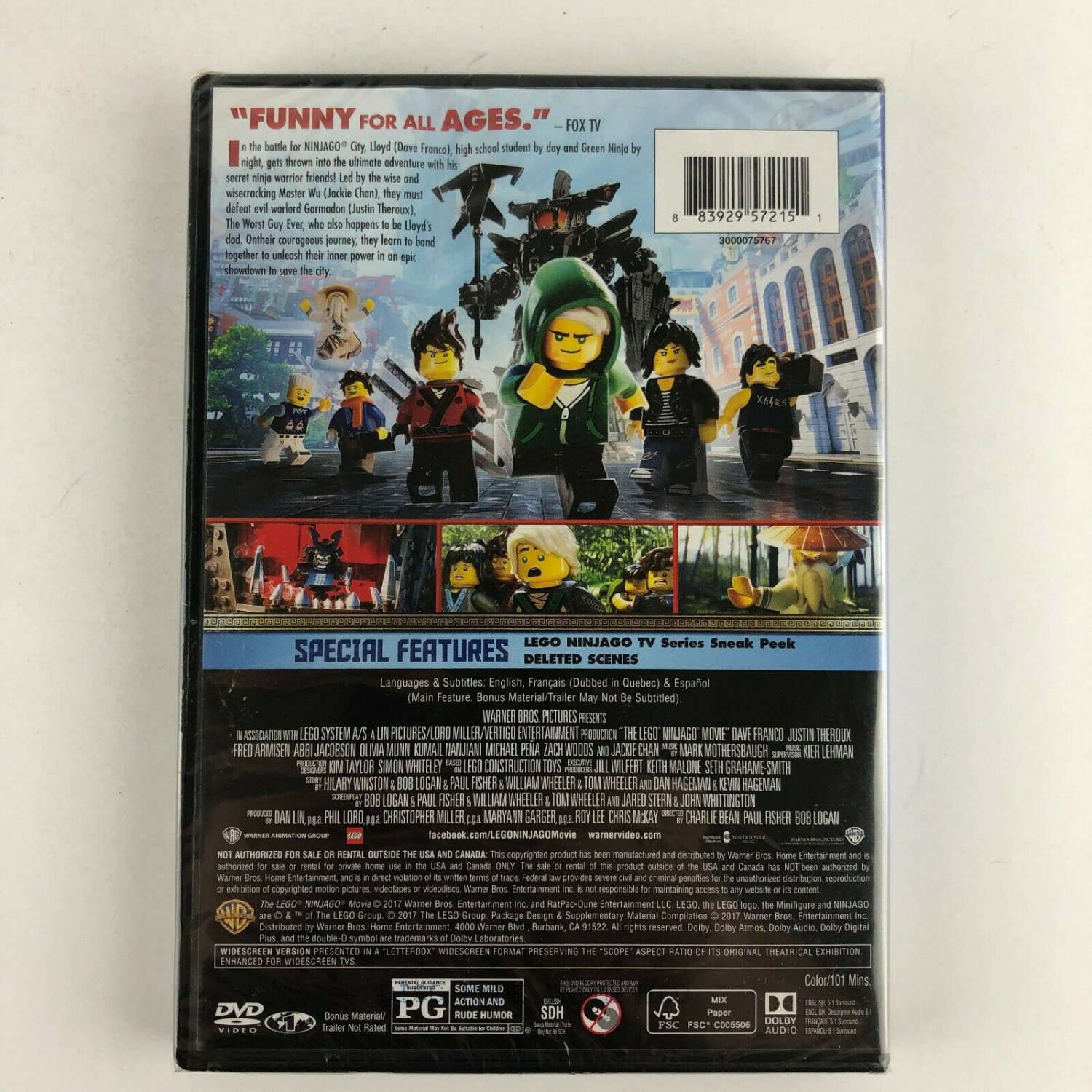 The Lego Ninjago Movie DVD New Sealed
