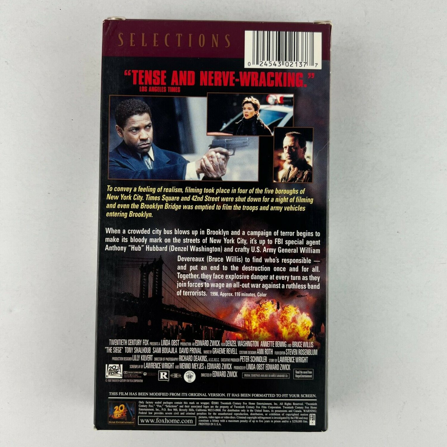 The Siege VHS Video Tape