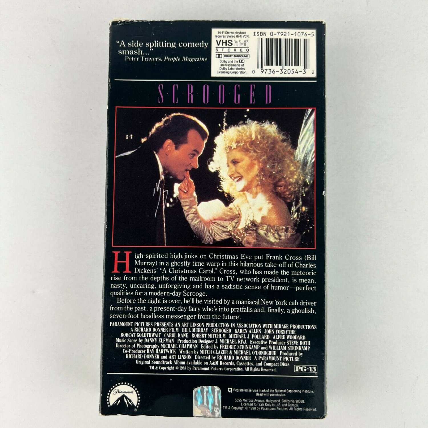Scrooged VHS Video Tape