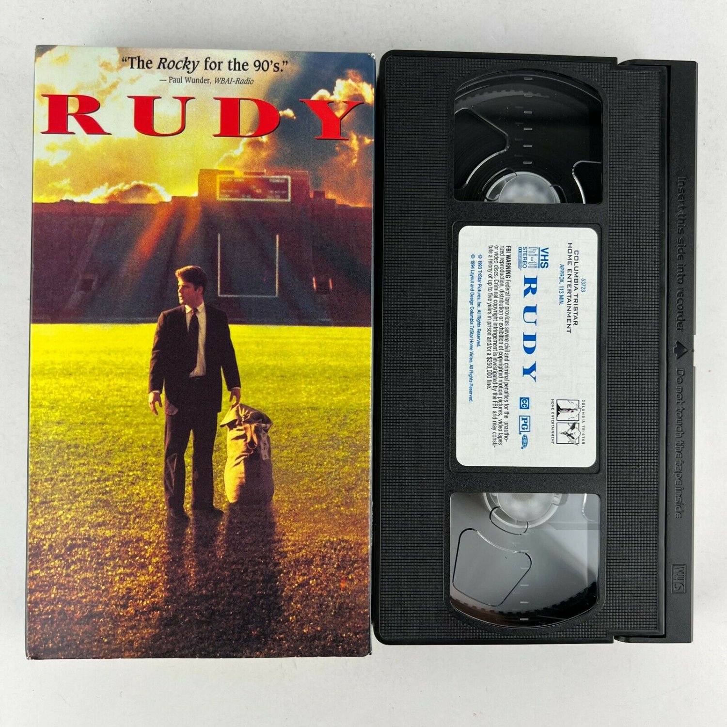 Rudy VHS Video Tape
