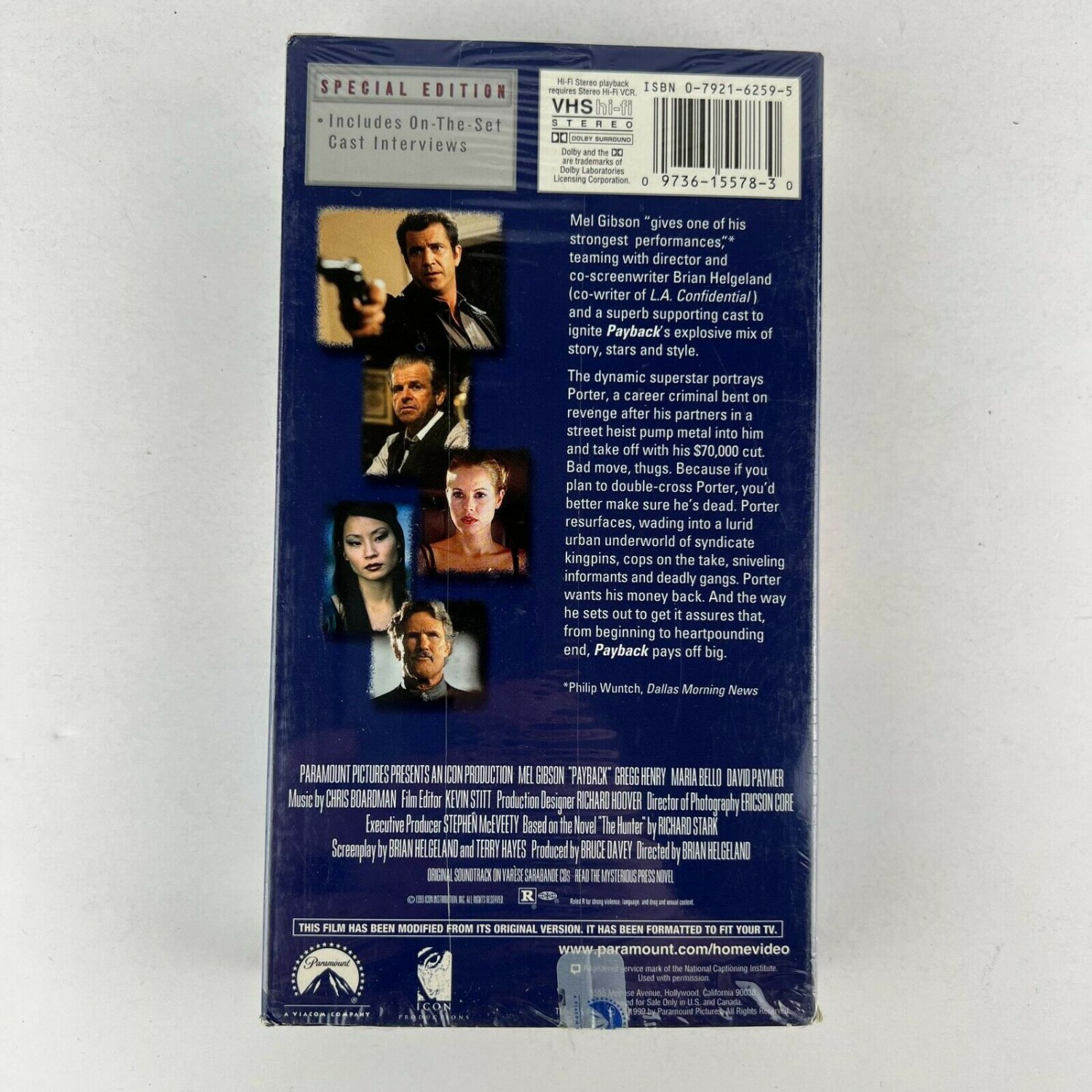 Payback VHS Video Tape