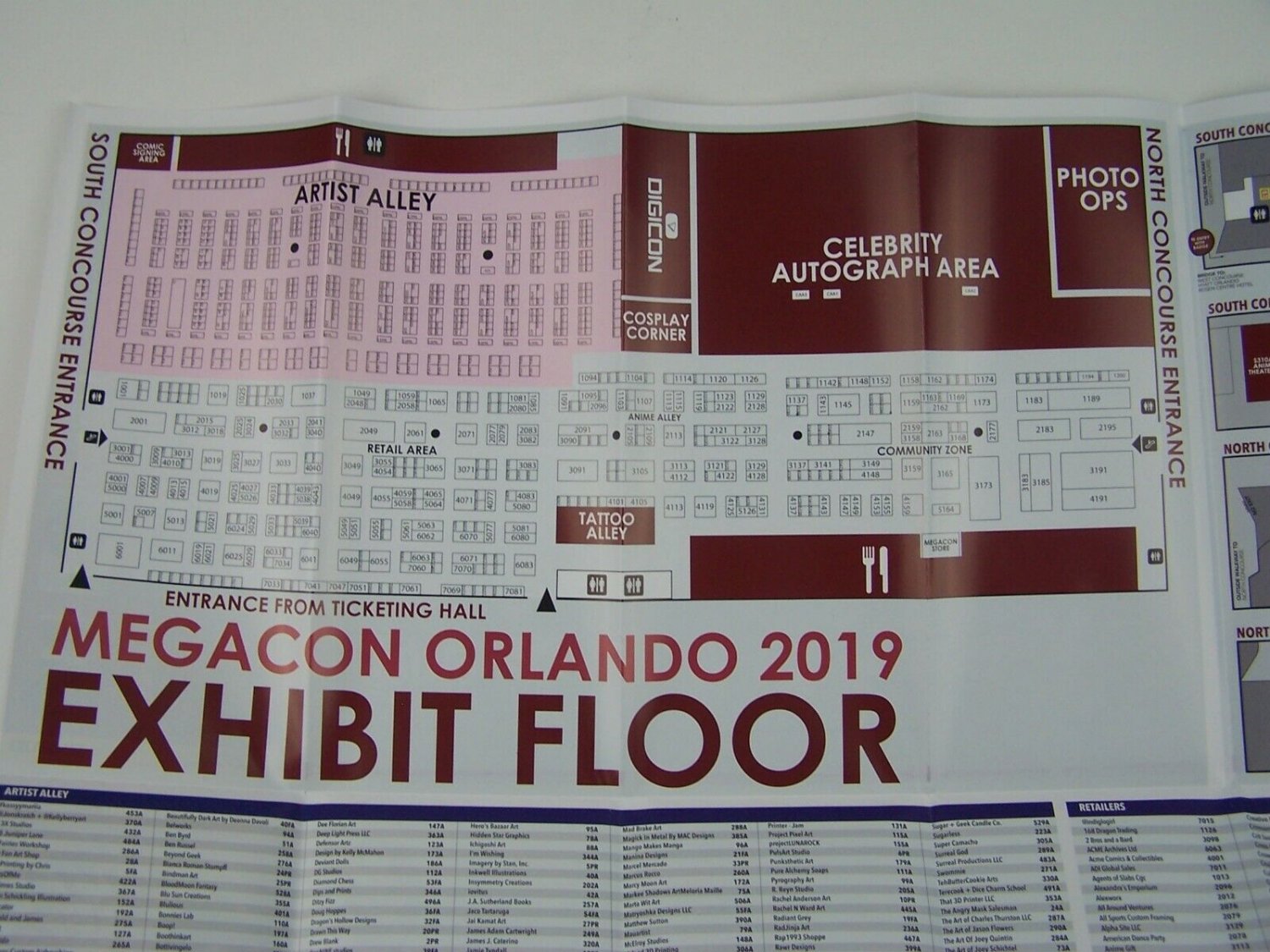 MegaCon Orlando 2019 Official Floor Map Brochure