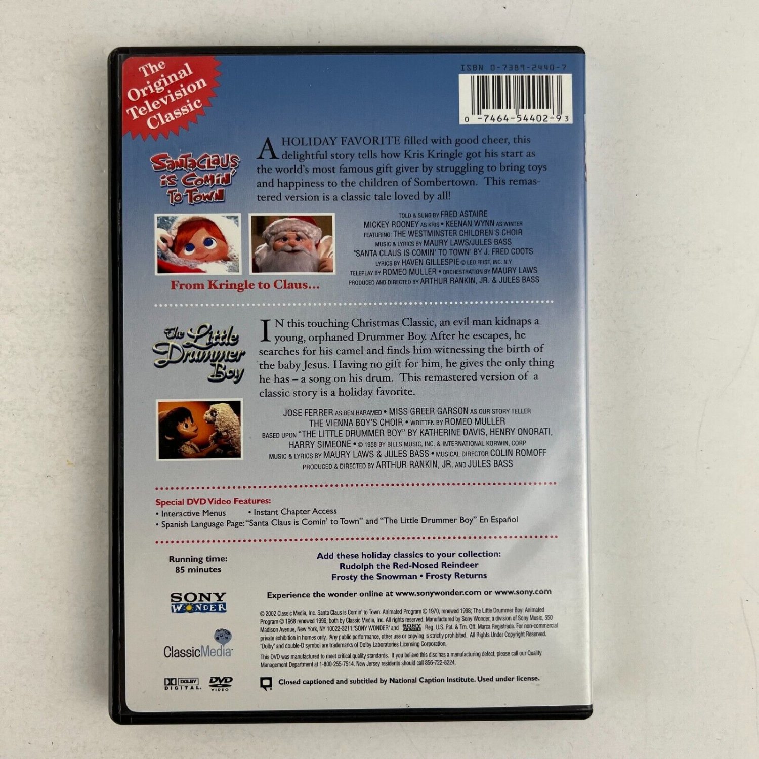 Santa Claus Is Comin' to Town/The Little Drummer Boy Double Feature DVD