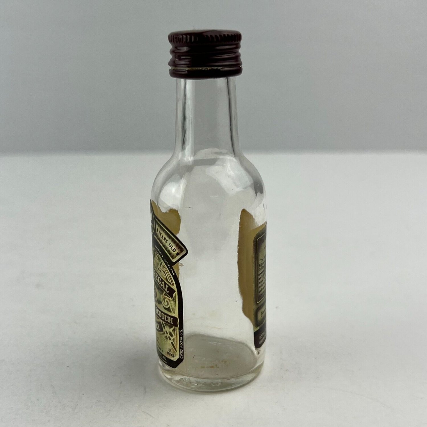 Chivas Regal 12-Year Scotch Whisky 1/10 Pint Mini 4.5" EMPTY Bottle Vintage