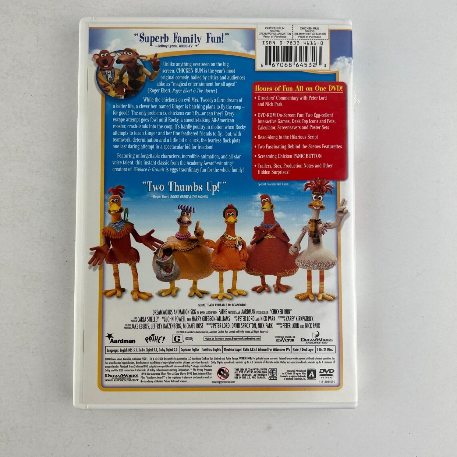 Chicken Run (DVD, 2000, Widescreen)