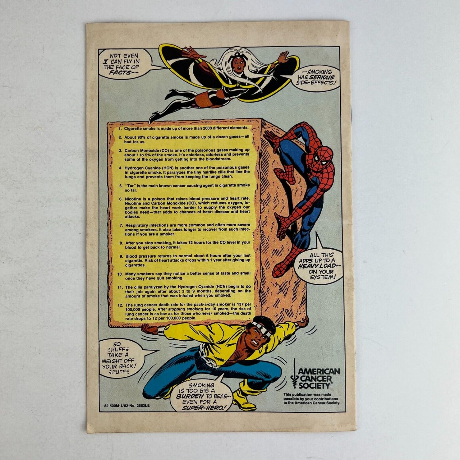 Spider-Man Storm and Power Man #1: Smokescreen American Cancer Society ...