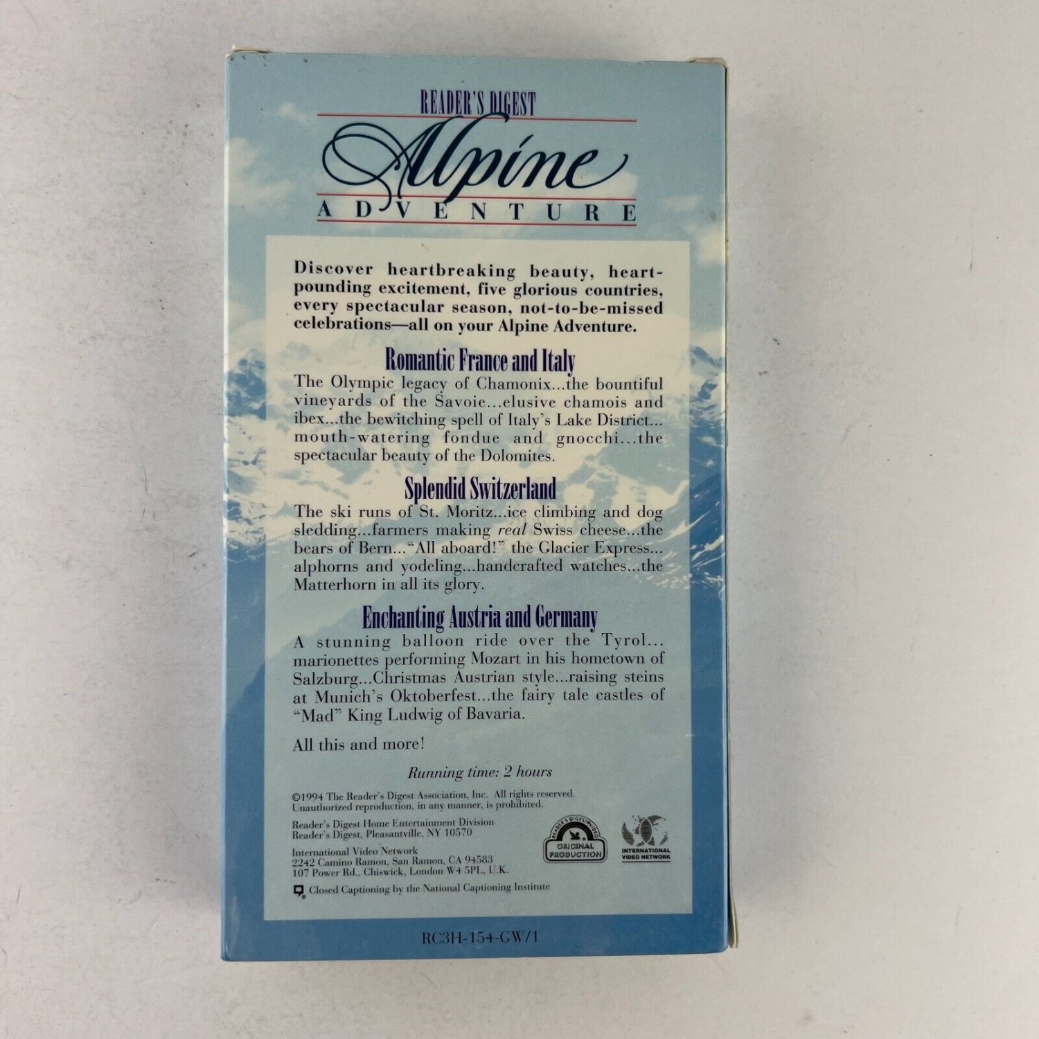 Alpine Adventure VHS Video Tape Reader's Digest