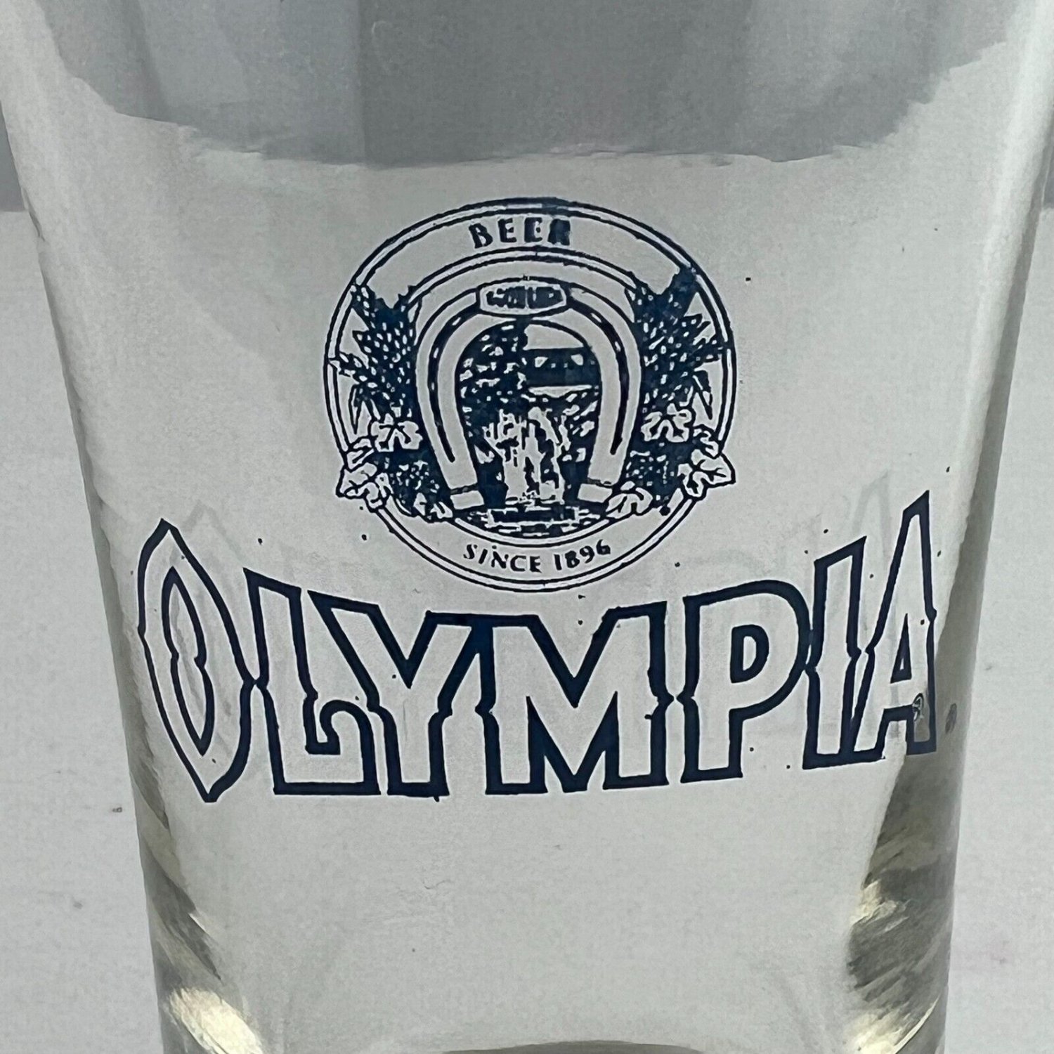 Olympia Beer Tall 8oz Glass Vintage