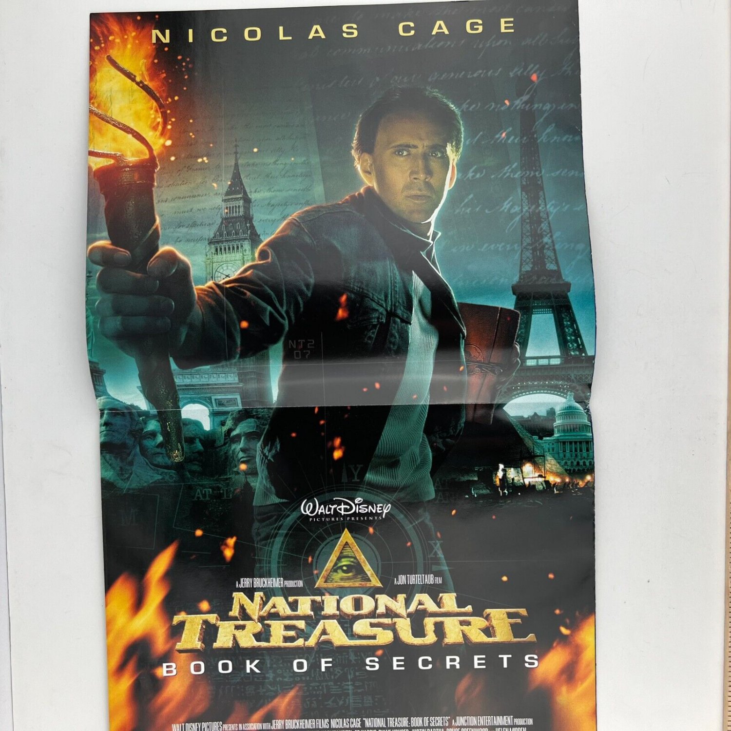 Walt Disney 2-sided Movie Poster Enchanted National Treasure 2007 21 x ...