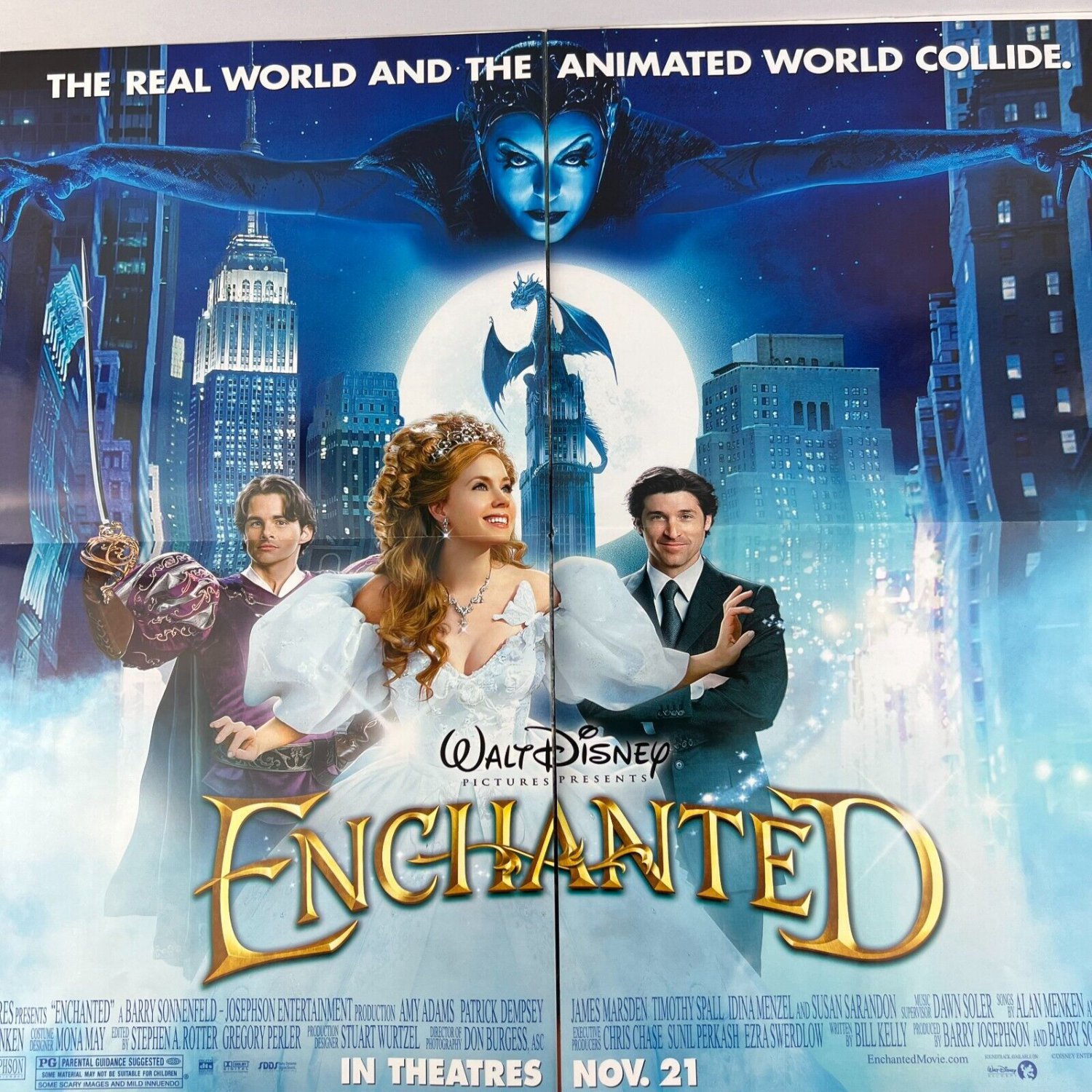 Walt Disney 2-sided Movie Poster Enchanted National Treasure 2007 21 x ...