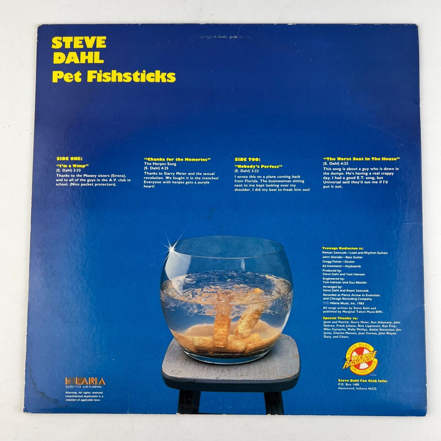 Steve Dahl – Pet Fishsticks Vinyl LP Record Album SD 1983