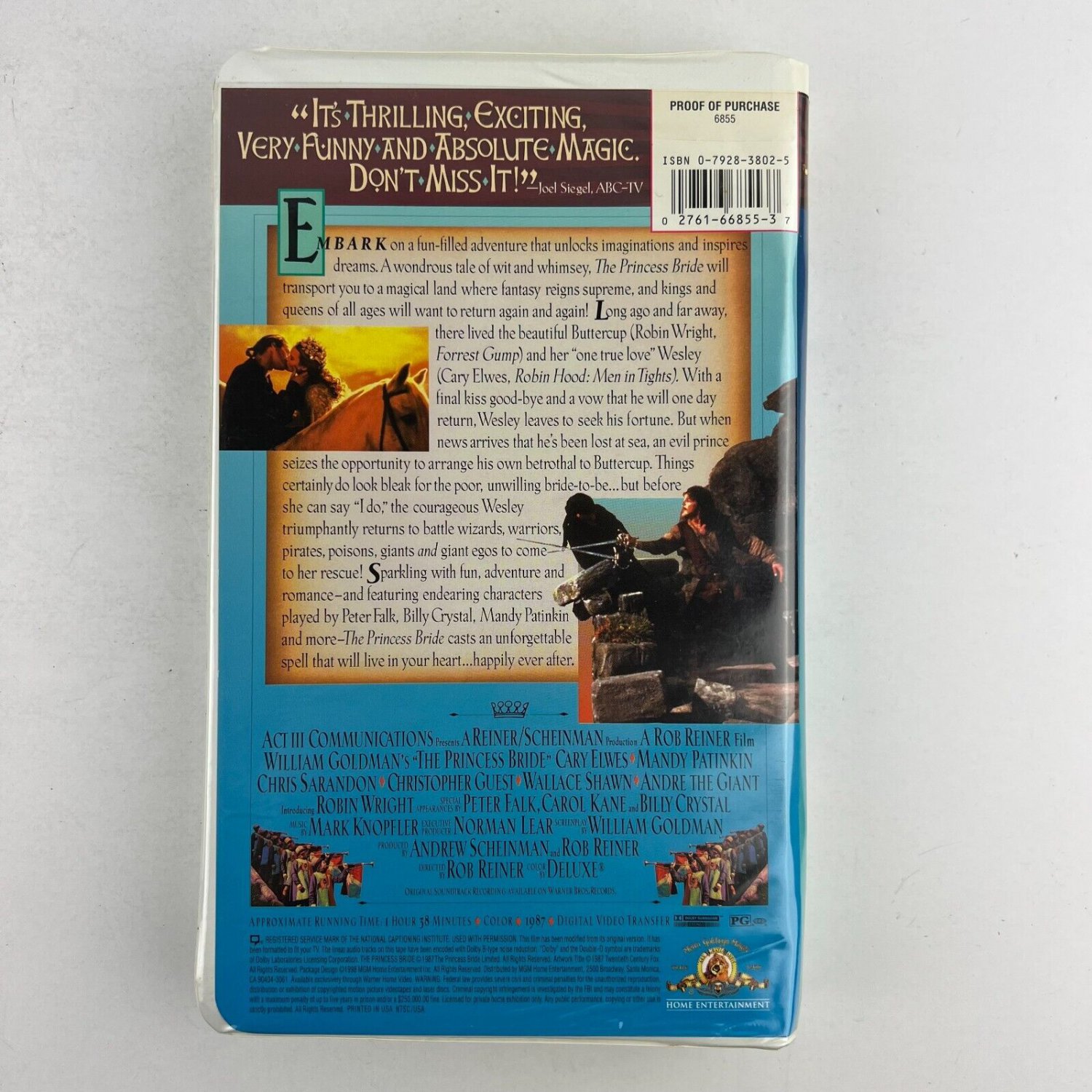 The Princess Bride VHS Video Tape Clamshell Case