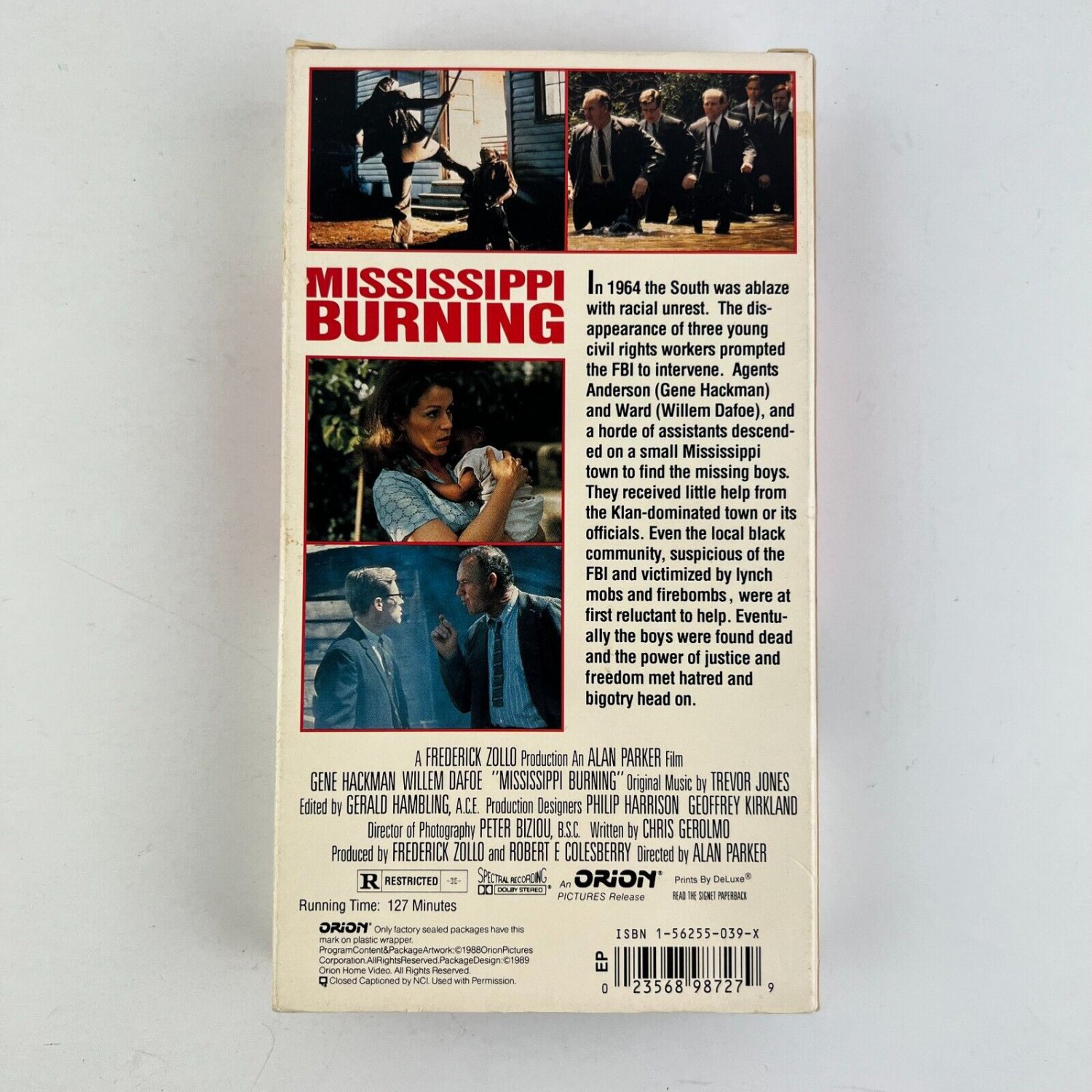 Mississippi Burning VHS Video Tape