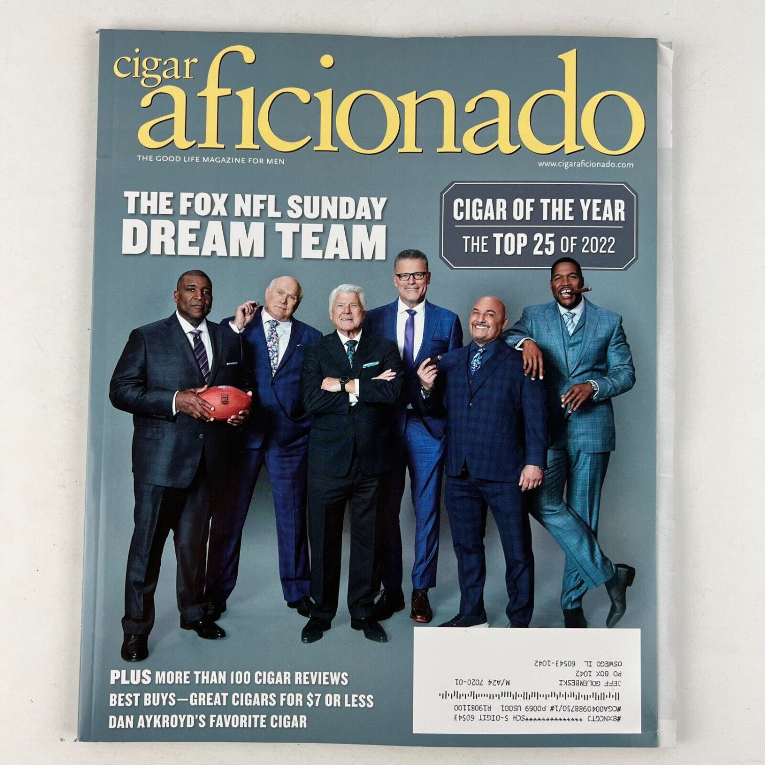 Cigar Aficionado Magazine January / February 2023 Fox NFL Sunday Crew Cover