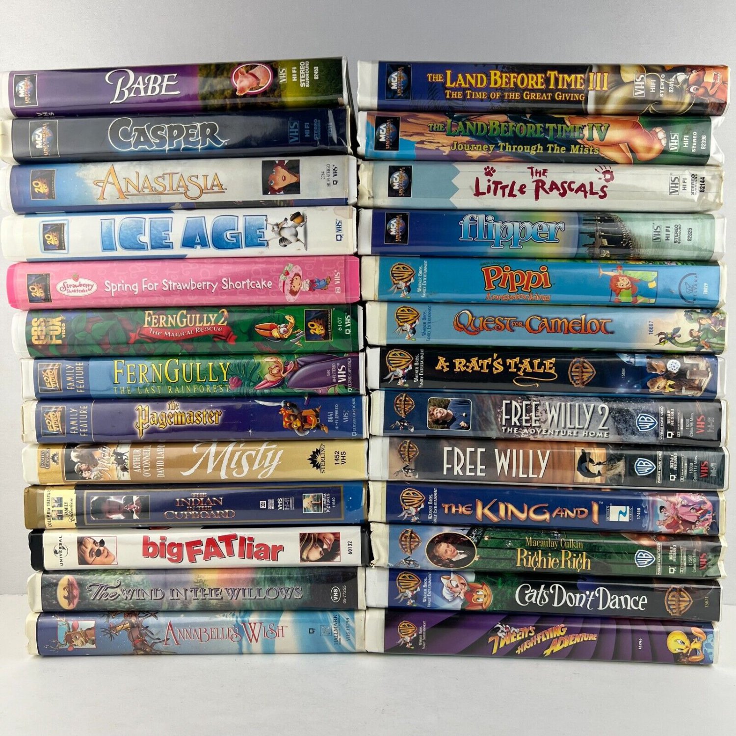 Family & Kids Classic Live/Animated Movie VHS Tape Collection (You Pick ...