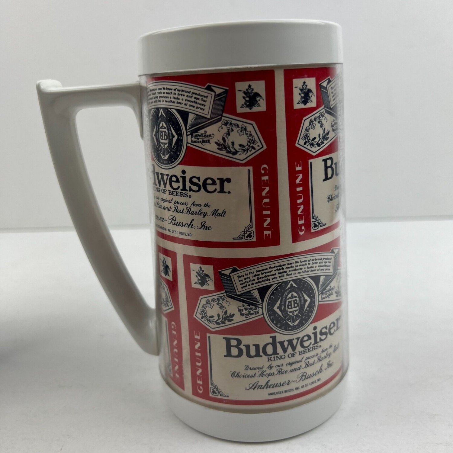 Budweiser Label Logo Vintage Thermo-Serv Beer Mug