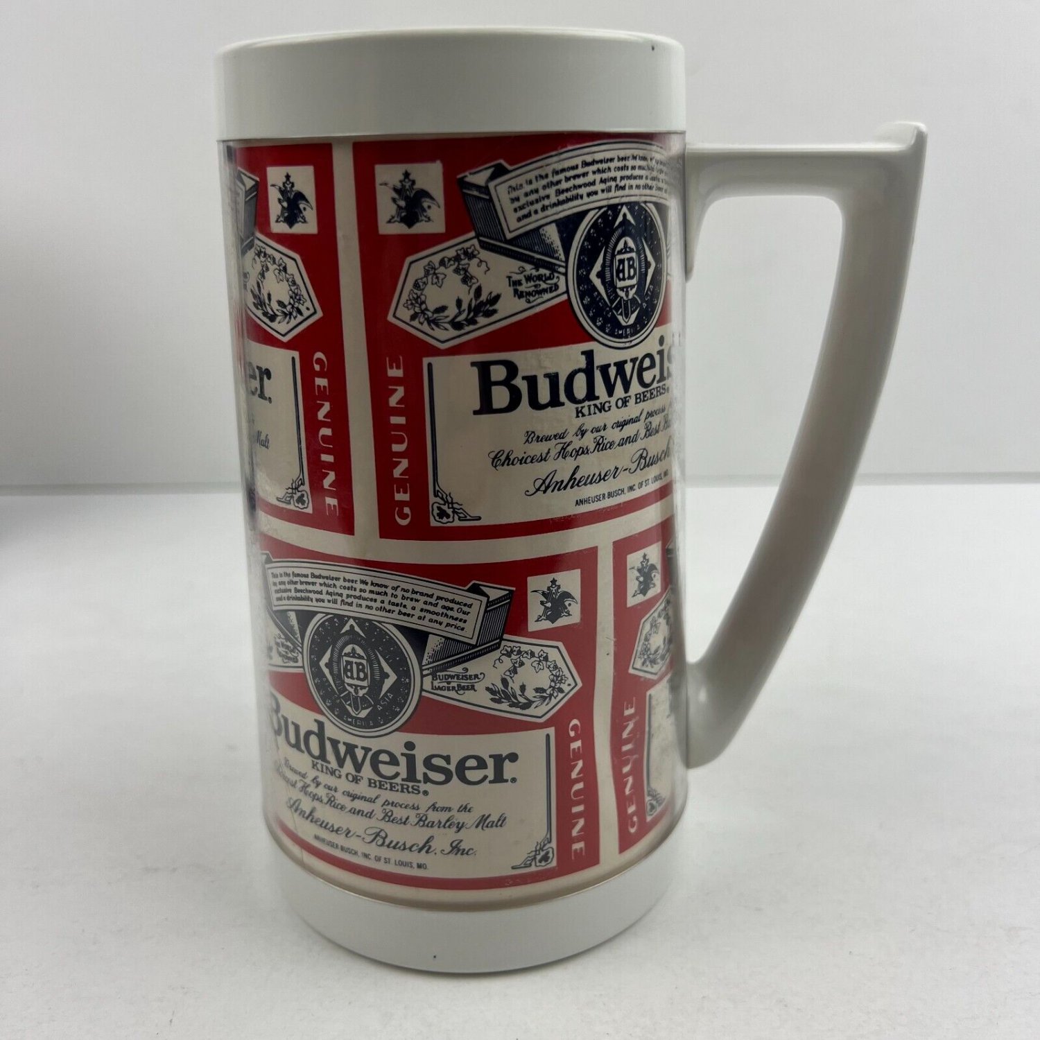 Budweiser Label Logo Vintage Thermo-Serv Beer Mug