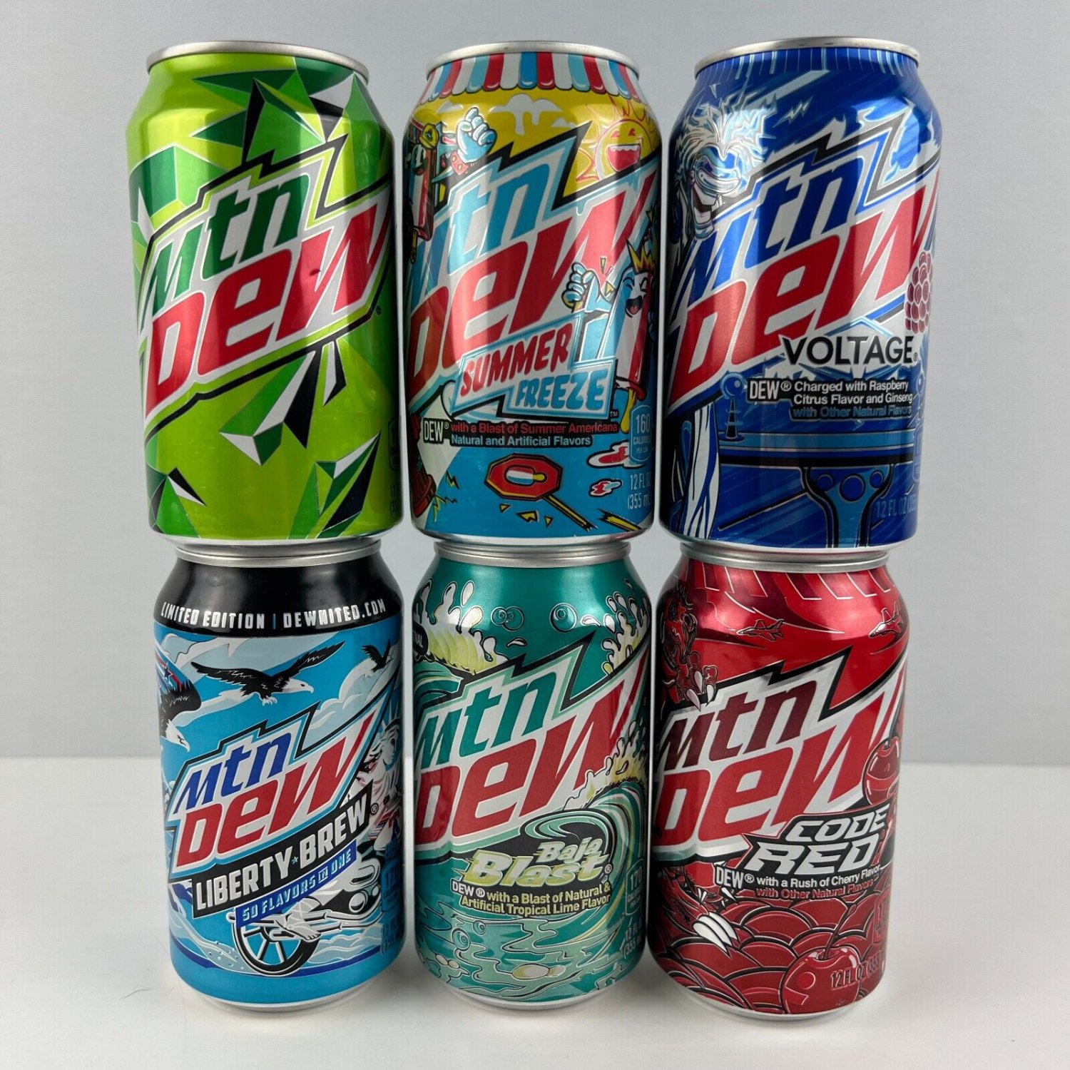Mountain Dew Brand Special Flavors 12oz Empty Can Collection (You PICK)