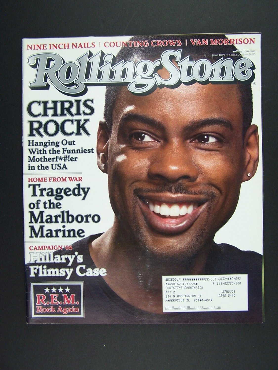 Rolling Stone Magazine Issue 1049 April 3rd 2008 Chris Rock Cover