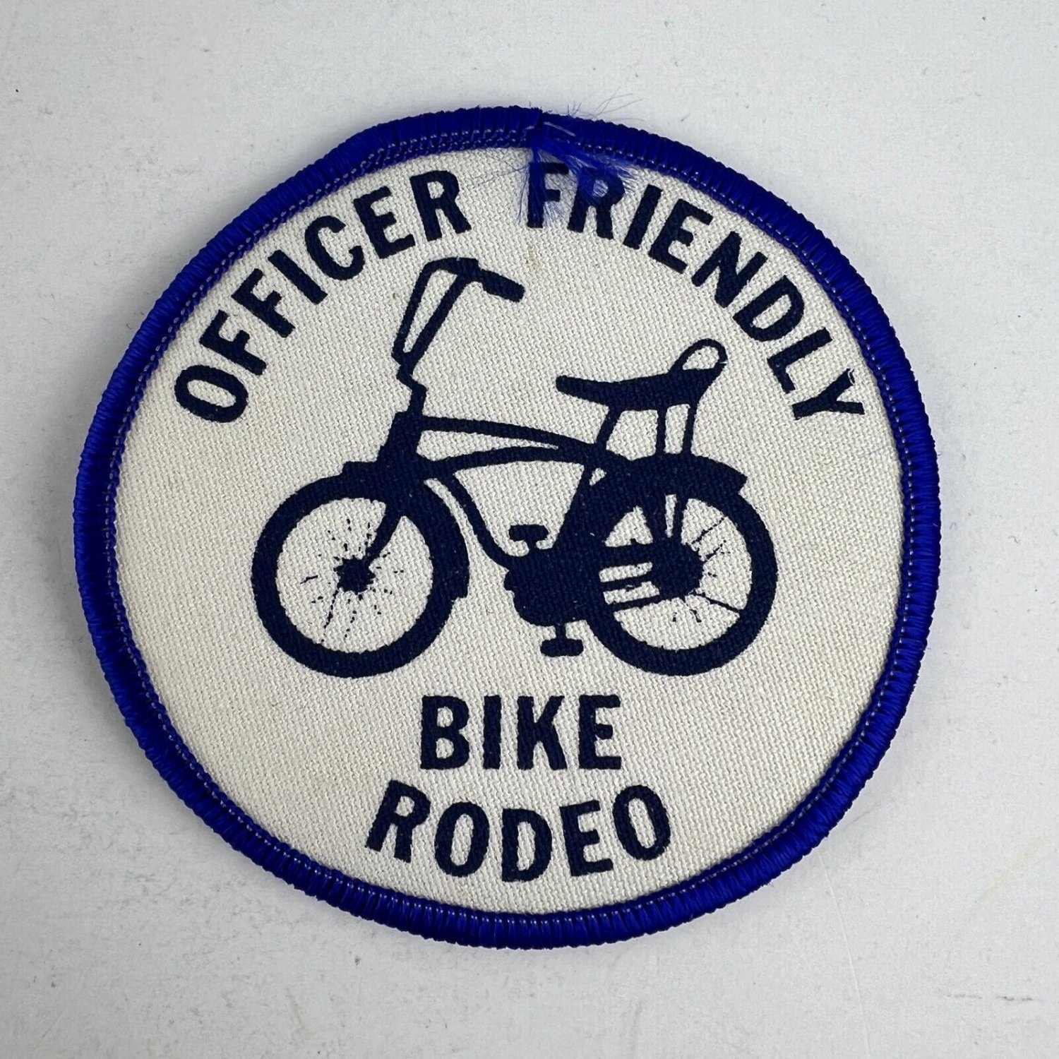 Officer Friendly Bike Rodeo Round 3" Patch Banana Bicycle Vintage