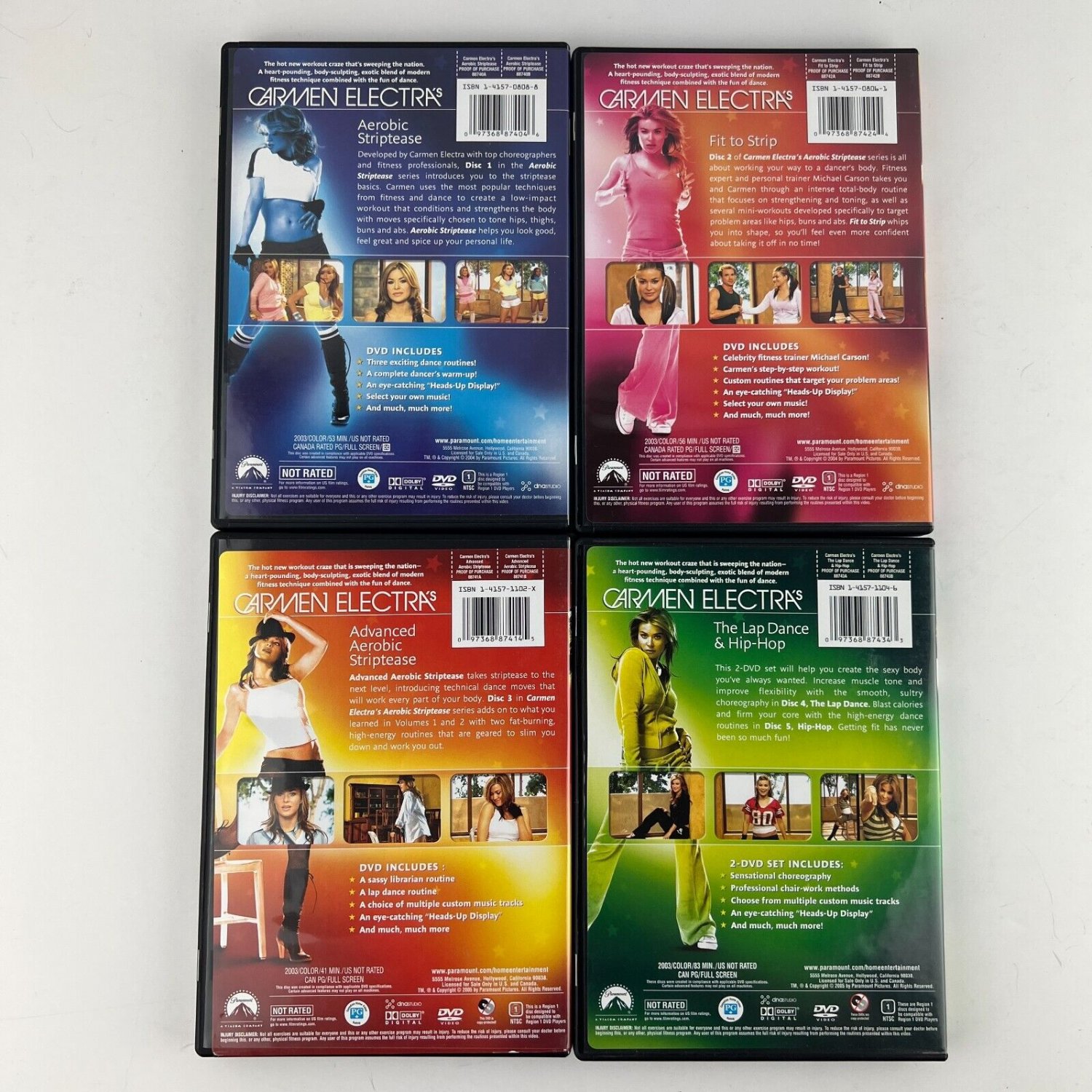 Carmen Electra's Aerobic Striptease Fitness Collection DVD 5-Disc Set