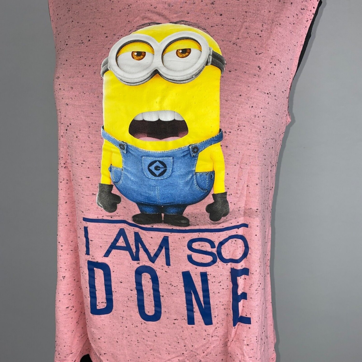Despicable Me Mad Minion I Am So Done Tank Top Juniors M Movie Cartoon ...