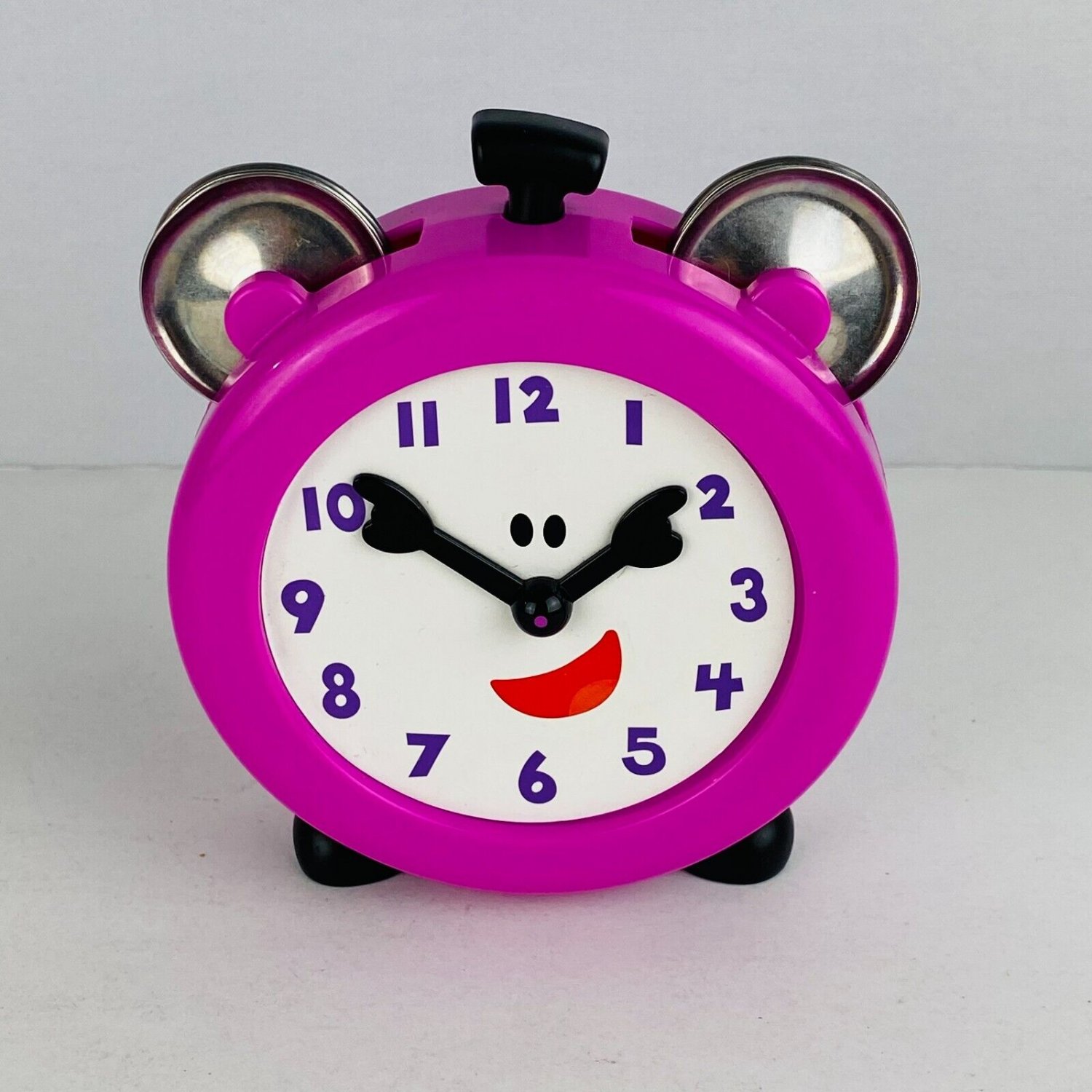 Blues Clues Pink Tambourine Metal Clank Noise Footed Time Clock Kids Toy