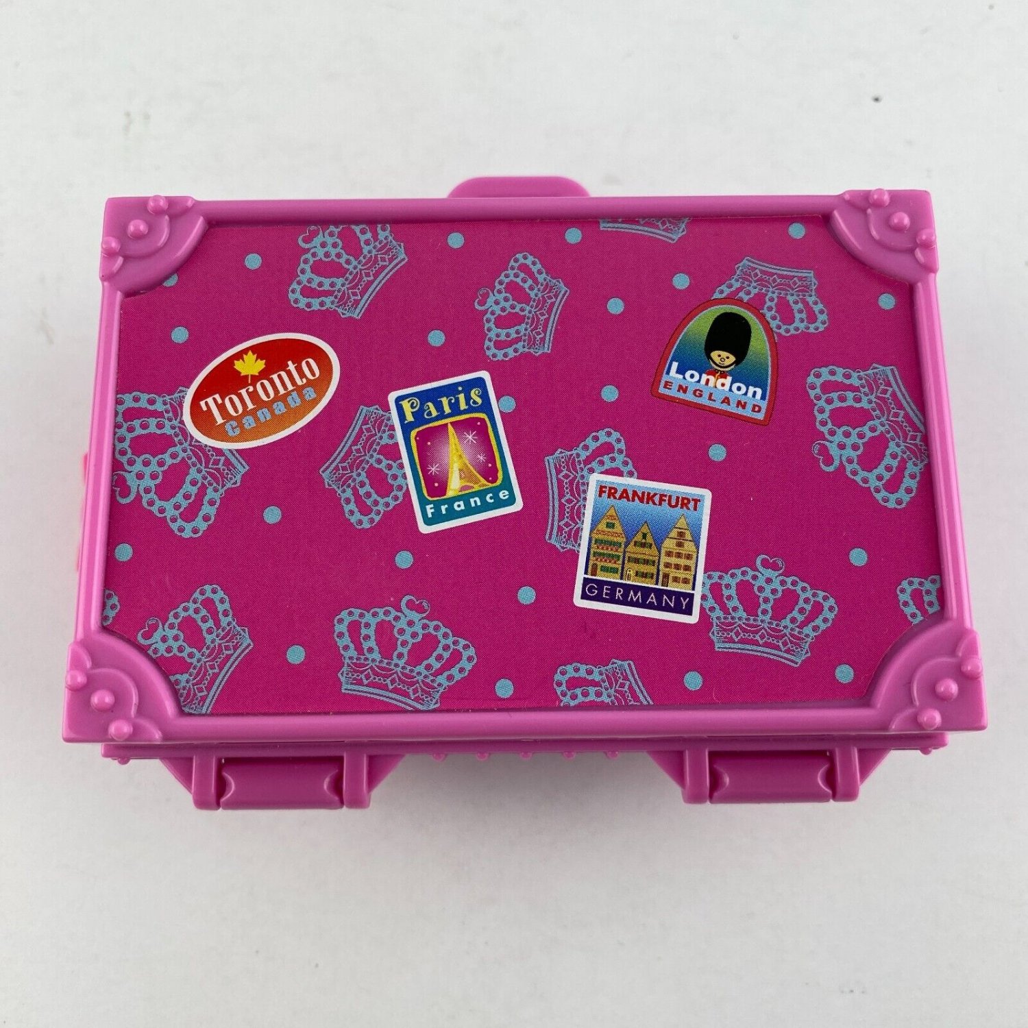 Mattel Barbie 2011 Pretend Play Toy Pink Travel Stickered Suitcase ...