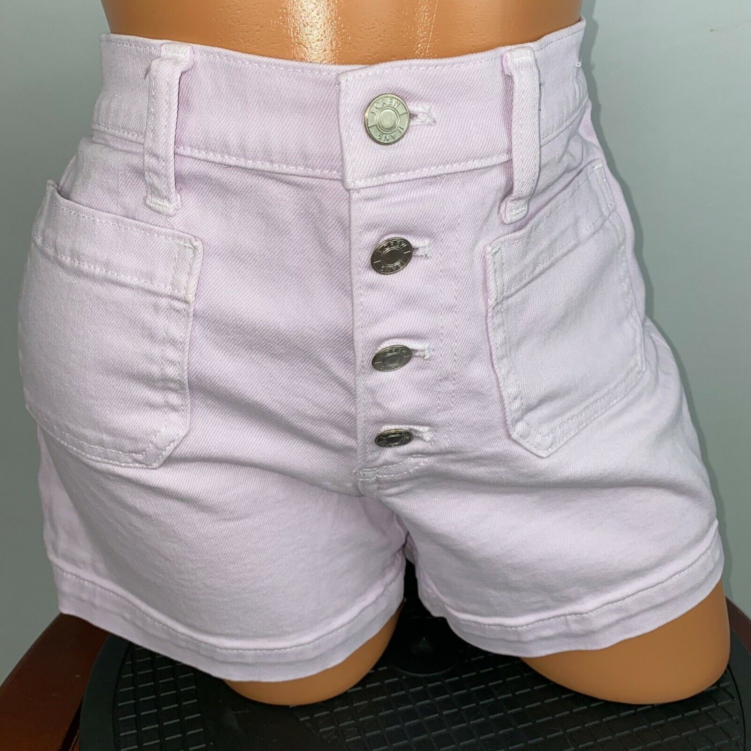 J. Crew Womens 26 High Rise Button Fly Purple Jean Shorts Japanese Dyed ...