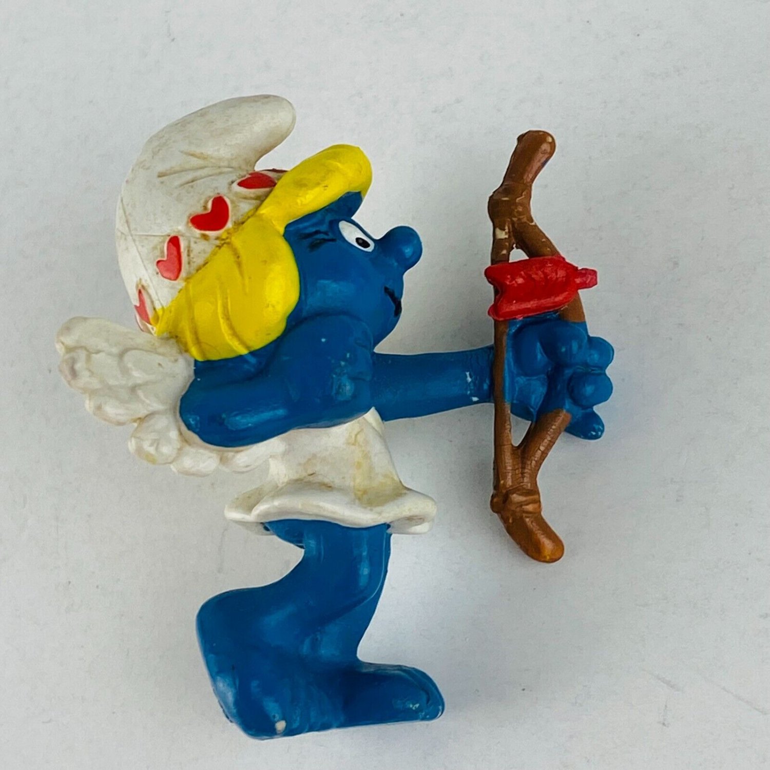 Smurf Smurfette Valentines Cupid Bow 1982 Schleich Peyo Toy Figure ...