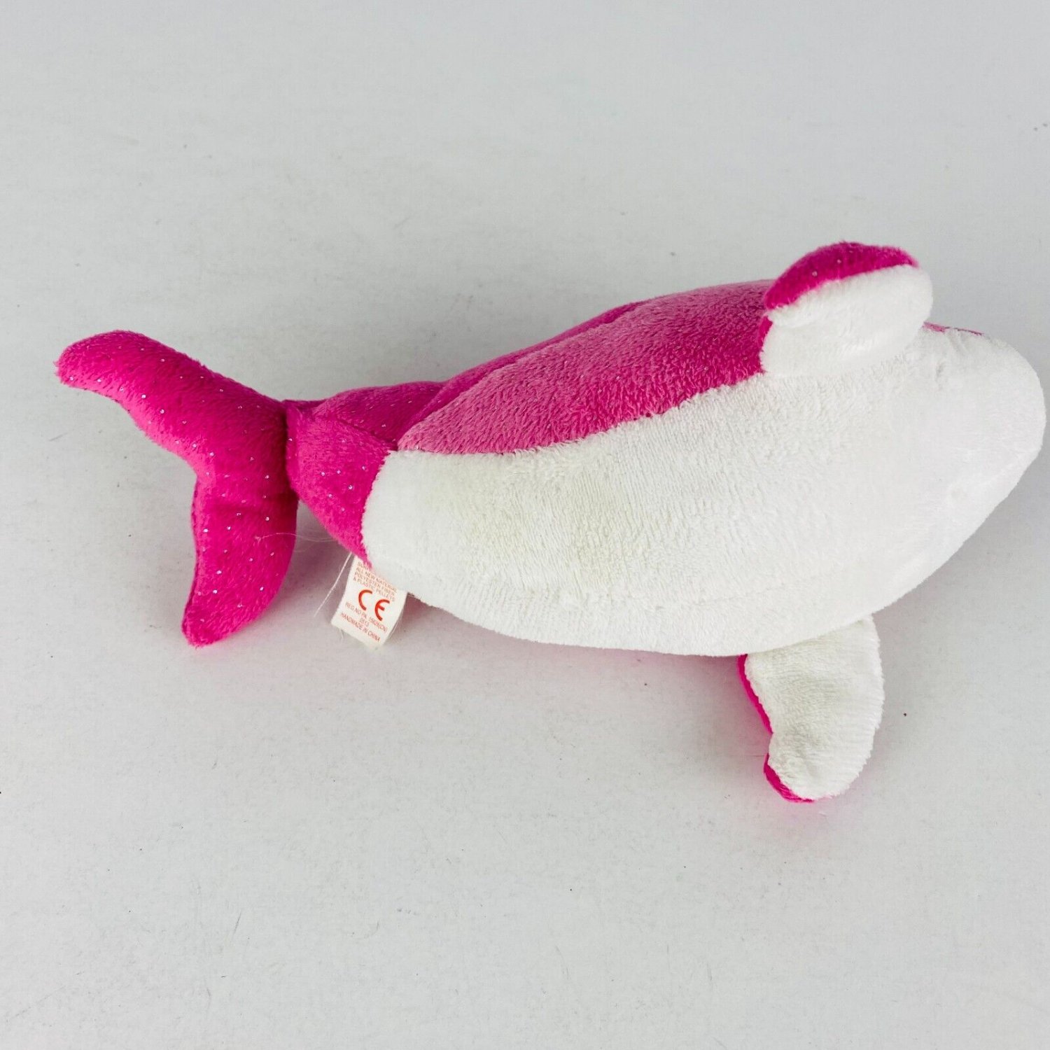 Ty Beanie Boos Surf Two Tone Pink Dolphin Glitter Accents Blue Eyes ...