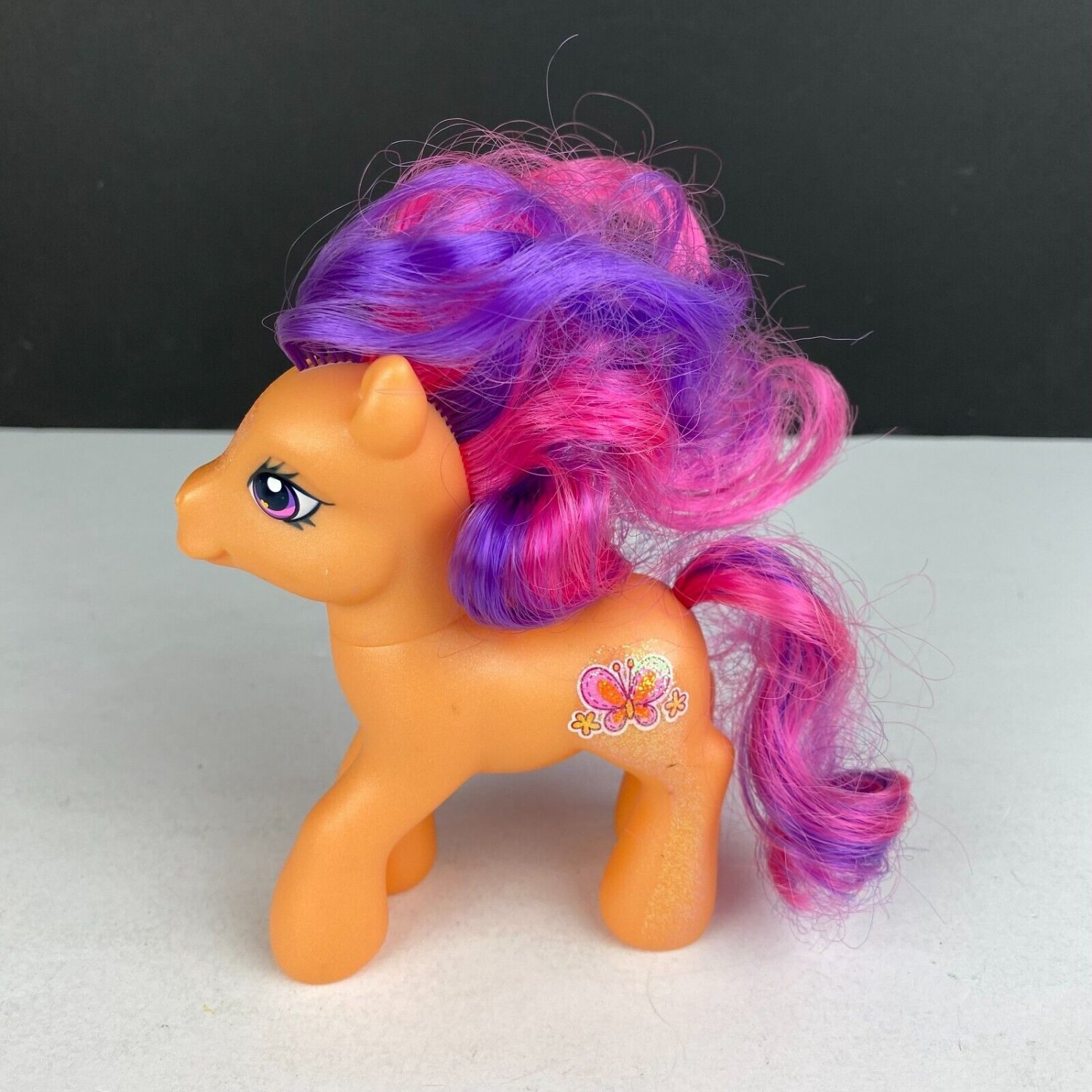 My Little Pony 2007 G3 Scootaloo Butterfly Mark Pink Purple Hair Eyes ...