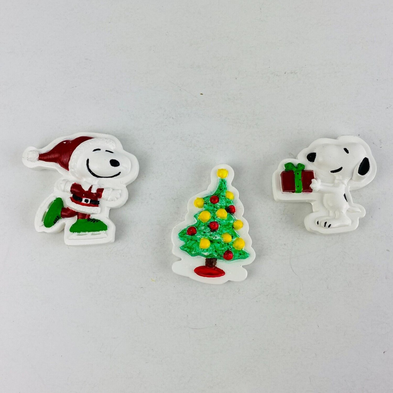 Peanuts Character Snoopy Plaster Christmas Magnets Collectible Lot of 3 ...
