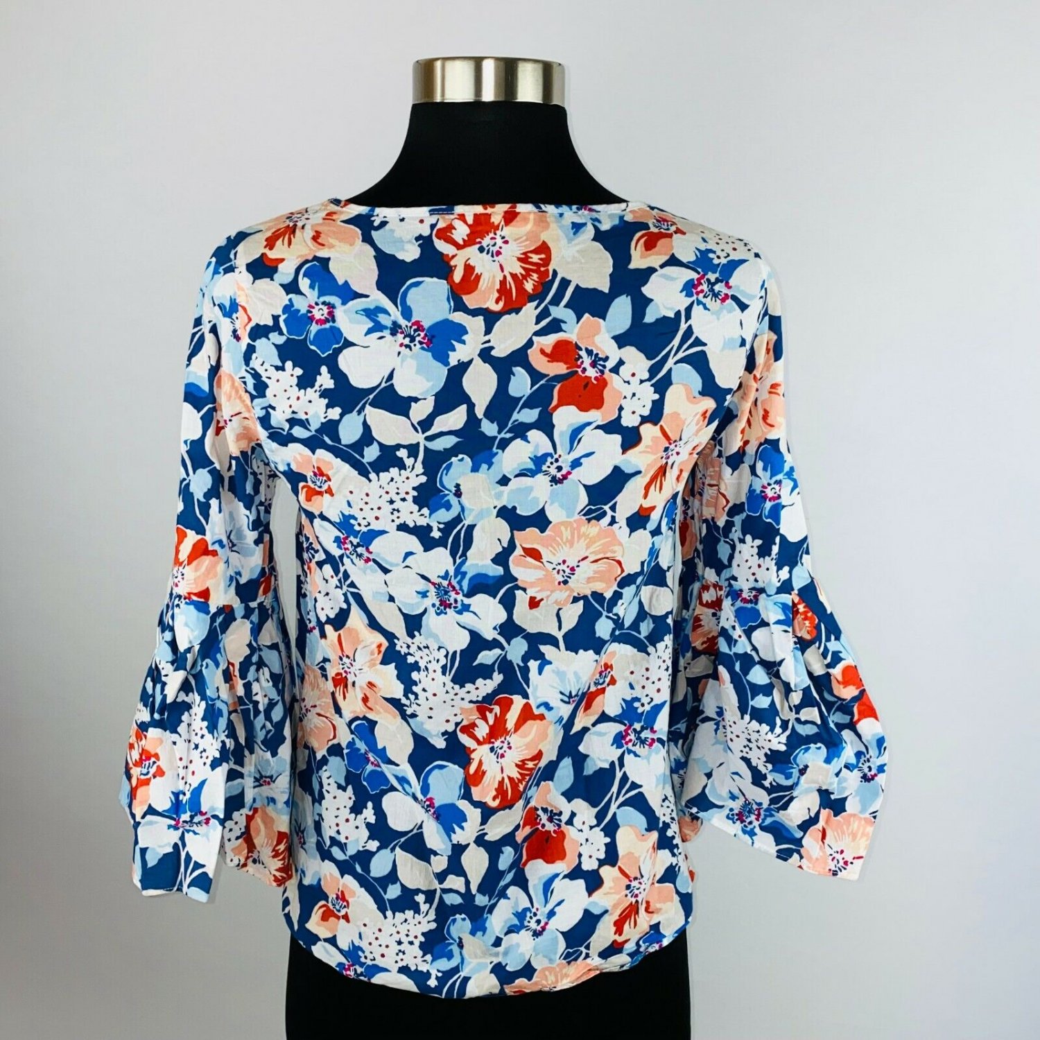 Jane & Delancey Womens XS Colorful Summer Floral Print Top Bell Flare ...