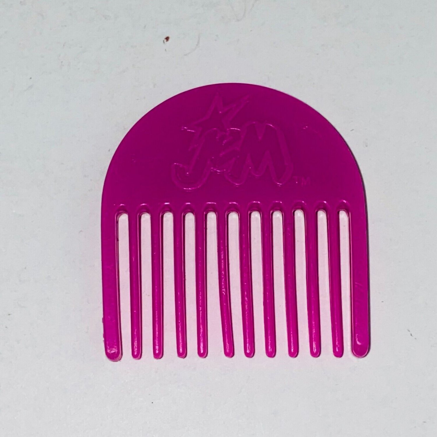 Jem & The Hologram Doll Hair Accessory Pink Comb Pick Rock & Curl Truly