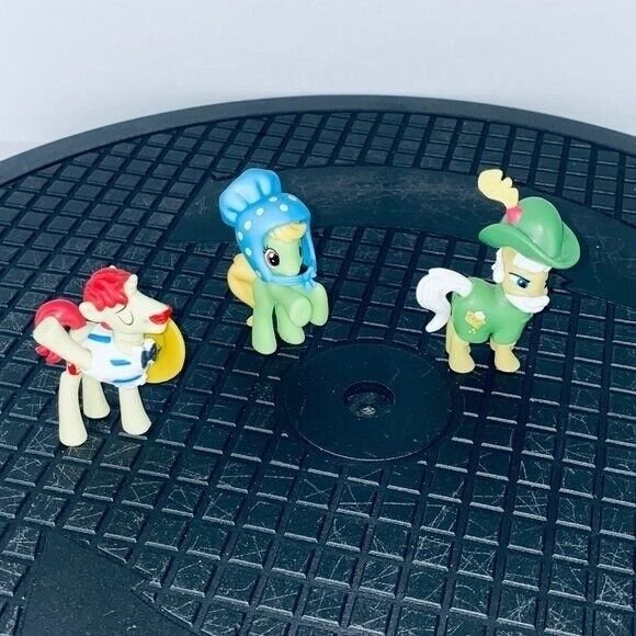 My Little Pony Mini Figures Apple Strudel Flam Skim Apple Munchies 3 PC Lot