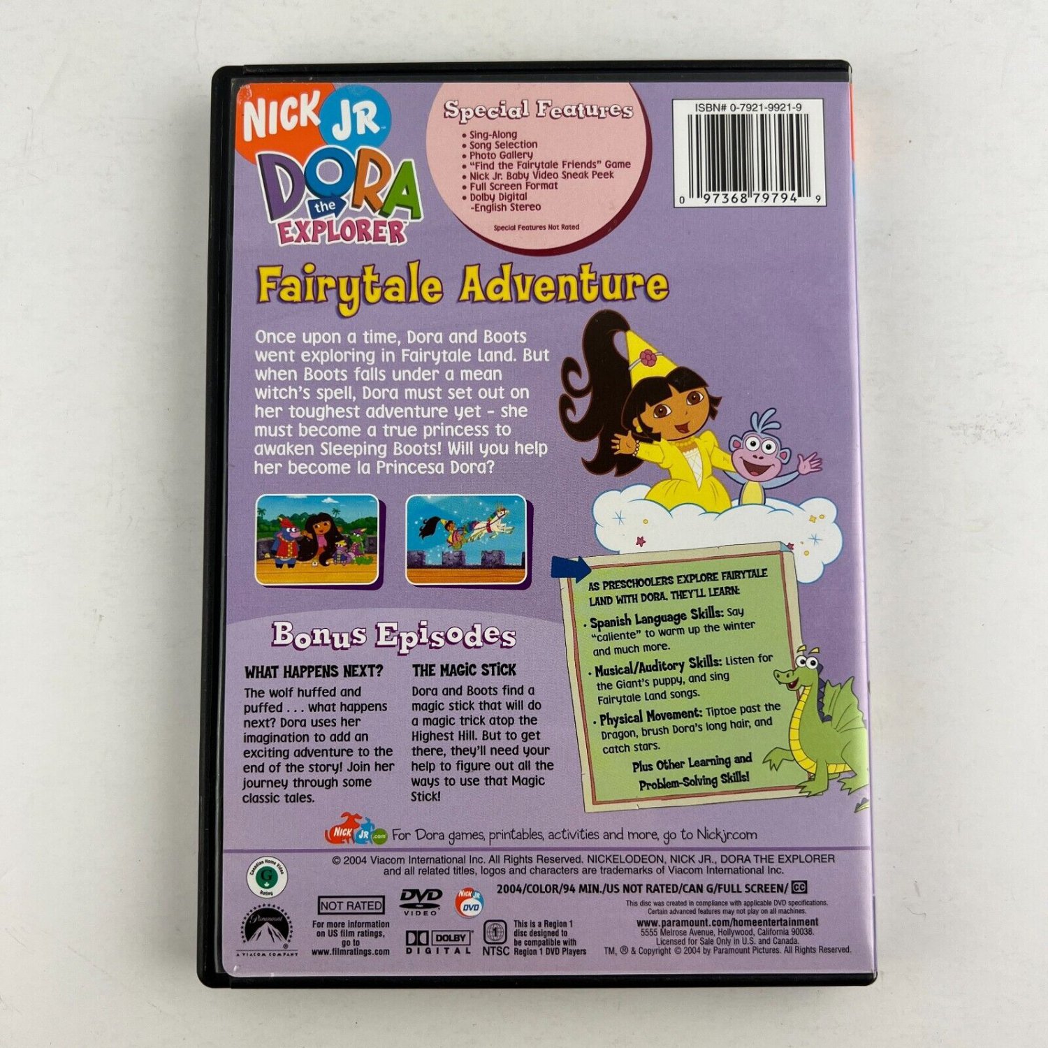 Nick Jr Dora The Explorer Doras Fairytale Adventure Dvd