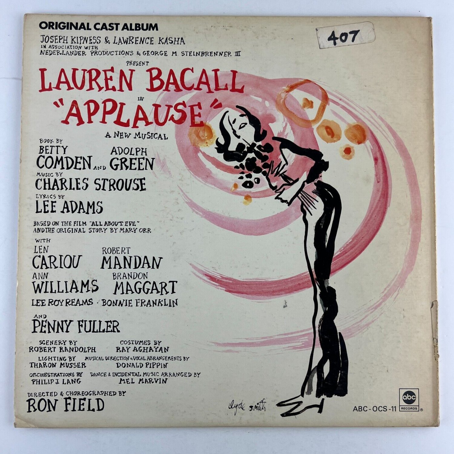 Lauren Bacall Applause Original Broadway Cast Vinyl LP Record Album ABC ...